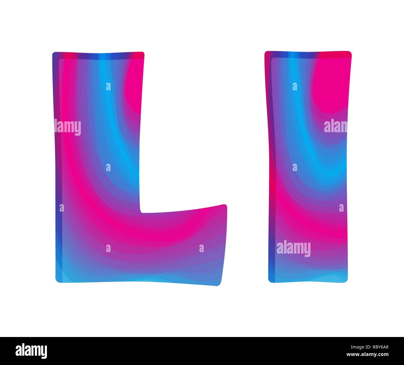 Abstract colorful letter L. Vector illustration. Creative letter L ...