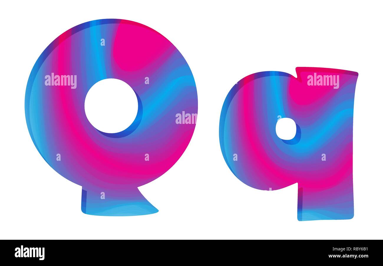 Abstract colorful letter Q. Vector illustration. Creative letter Q ...