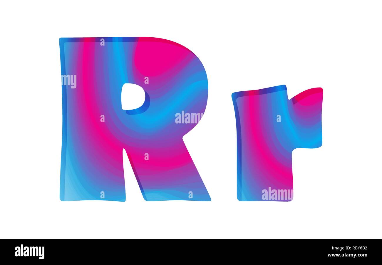 Abstract colorful letter R. Vector illustration. Creative letter R ...