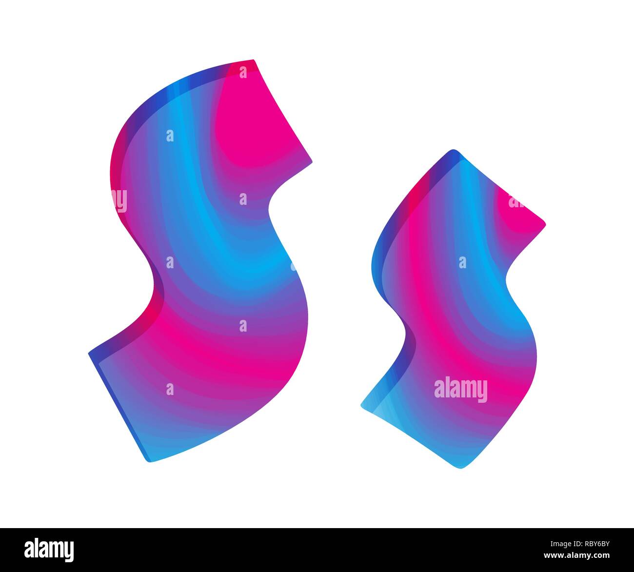 Abstract colorful letter S. Vector illustration. Creative letter S ...