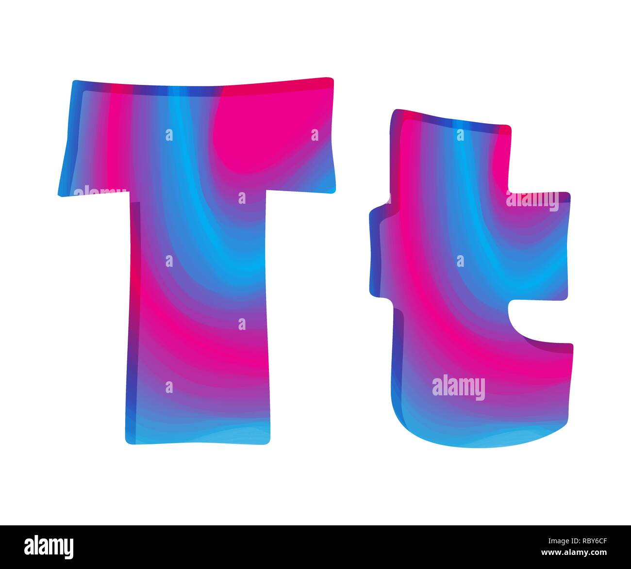 Abstract colorful letter T. Vector illustration. Creative letter T ...