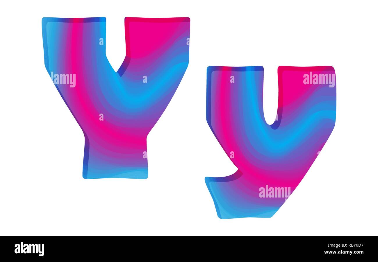 Abstract colorful letter Y. Vector illustration. Creative letter Y ...