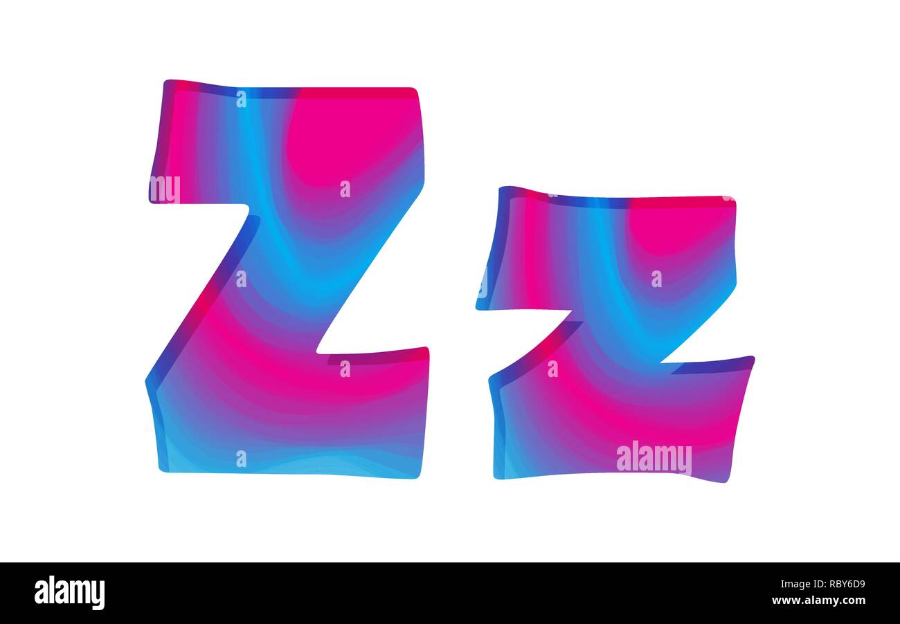 Abstract colorful letter Z. Vector illustration. Creative letter Z ...