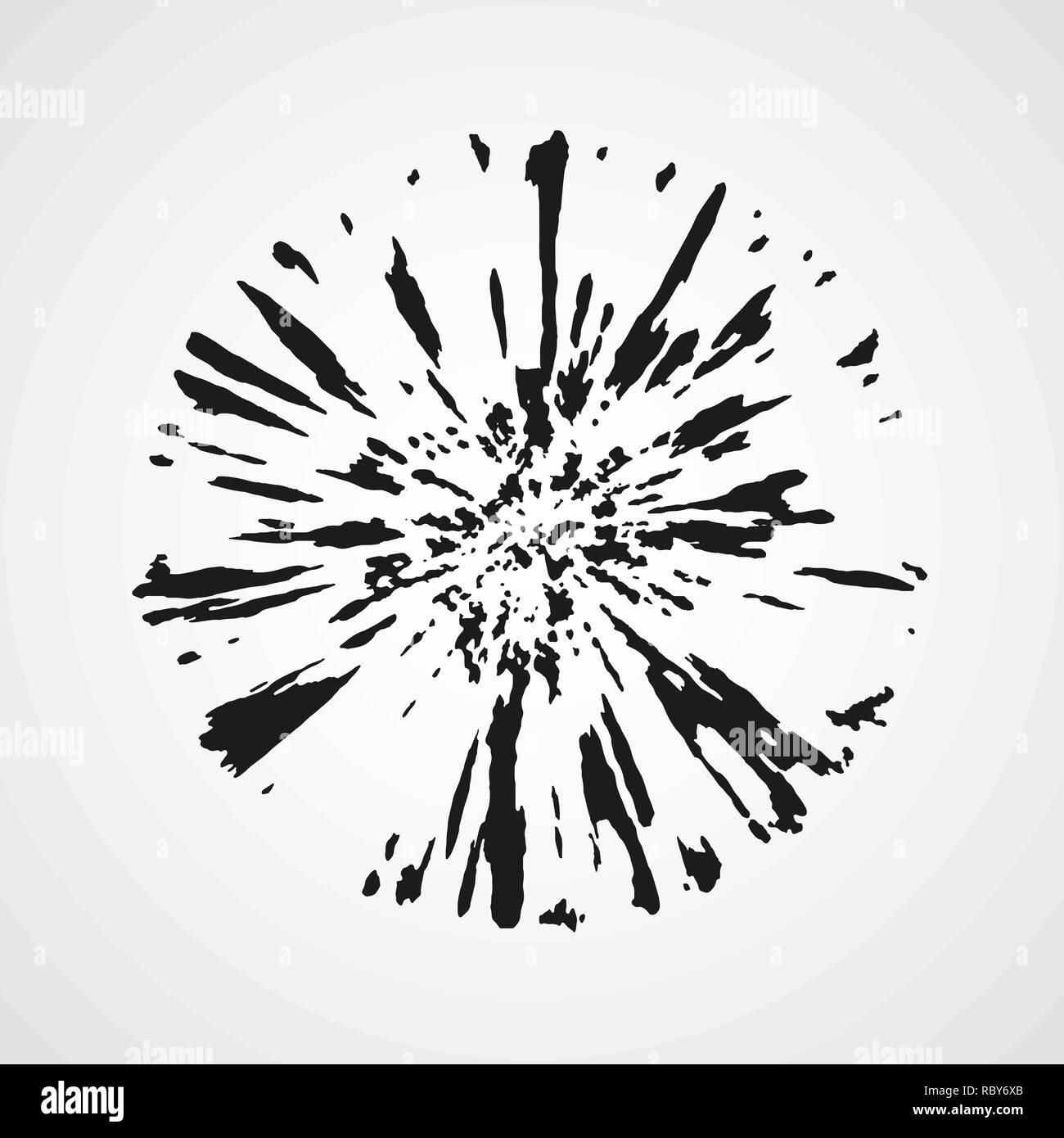 Grunge circle banner. Vector illustration. Grunge round shape isolated ...