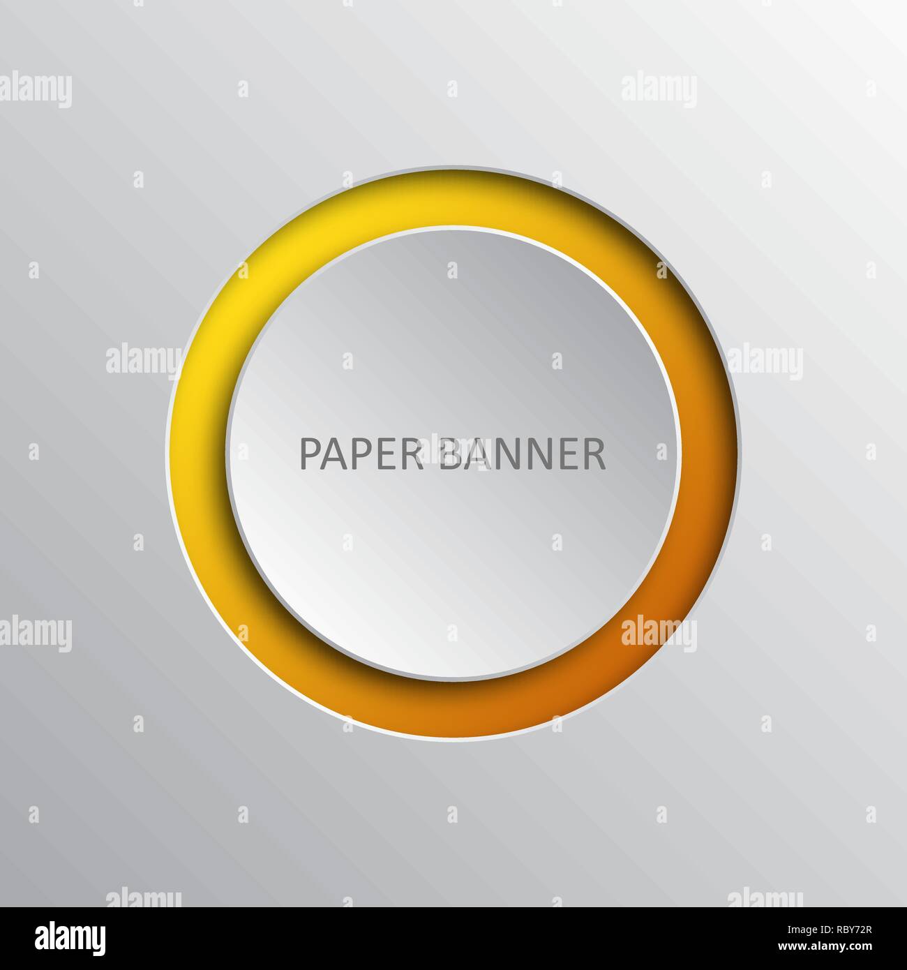 Abstract round paper infographic banner. Vector illustration ...