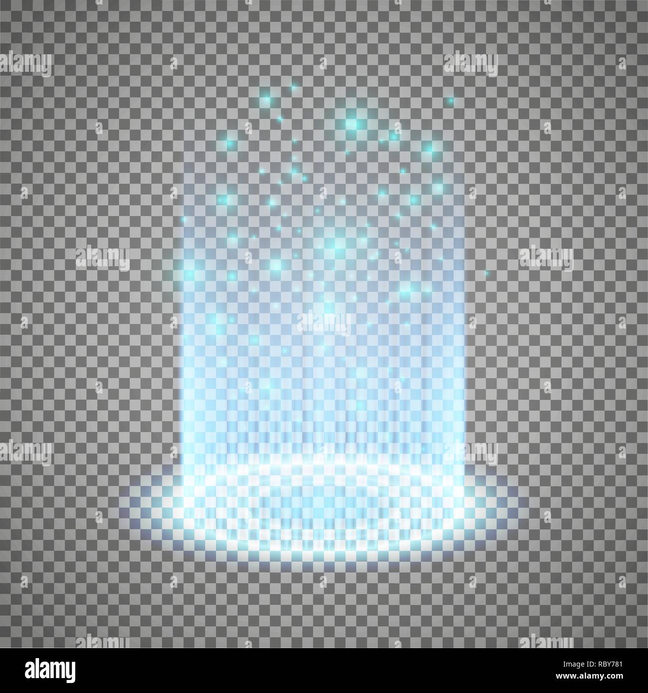 Magic ufo blue light Stock Vector Images - Alamy
