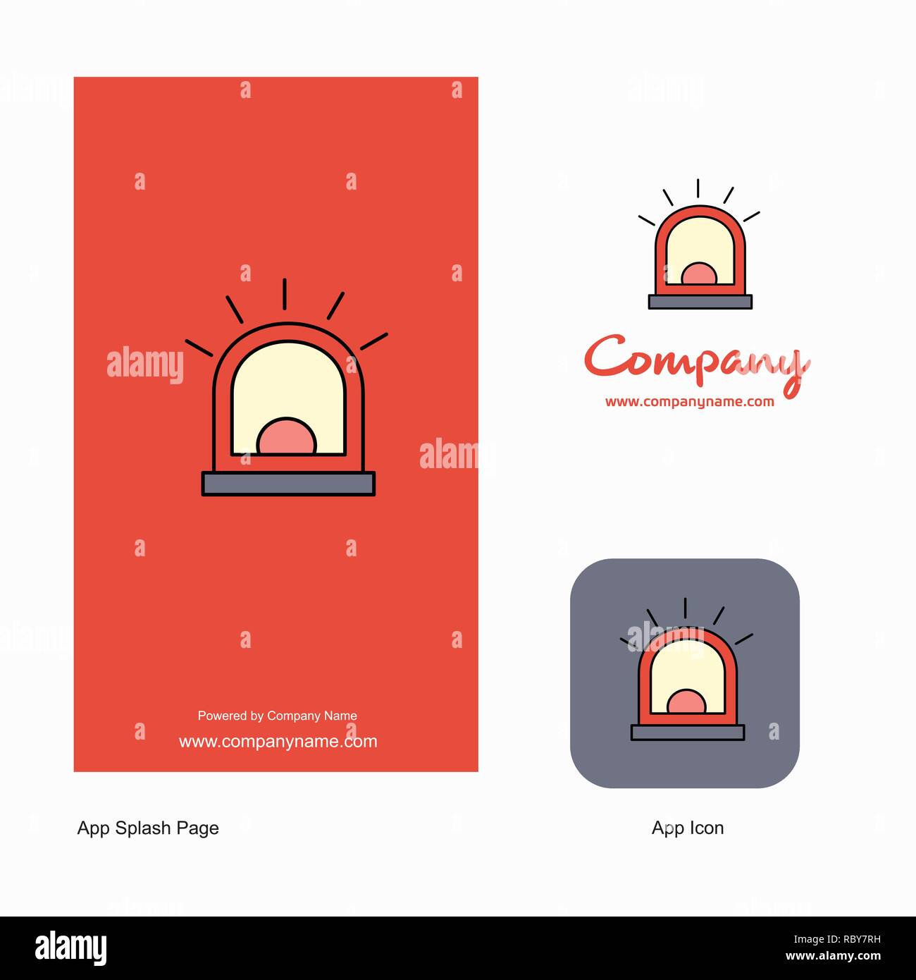 Alarm Company Logo App Icon and Splash Page Design. Creative Business ...