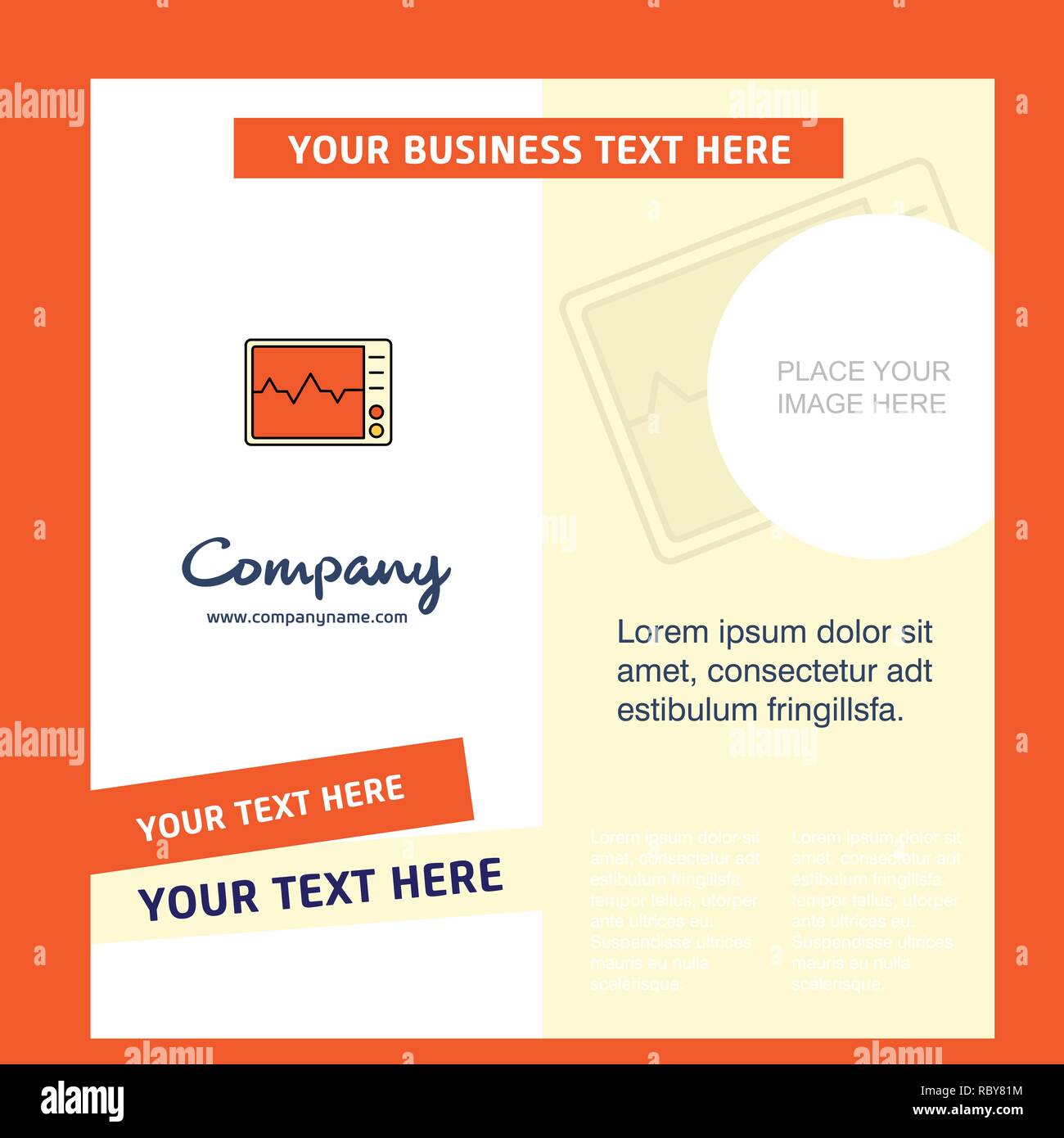 ECG Company Brochure Template. Vector Busienss Template Stock Vector ...