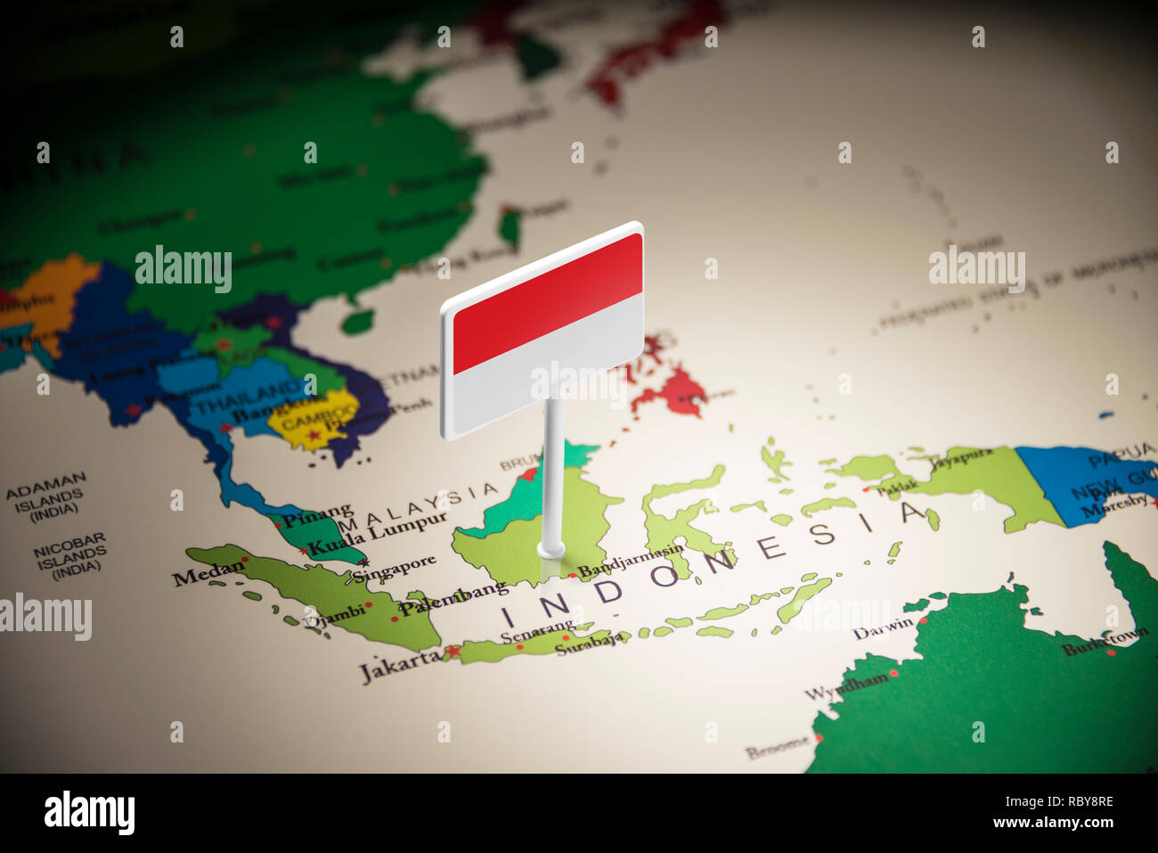 Indonesia map flag republic hi-res stock photography and images - Alamy