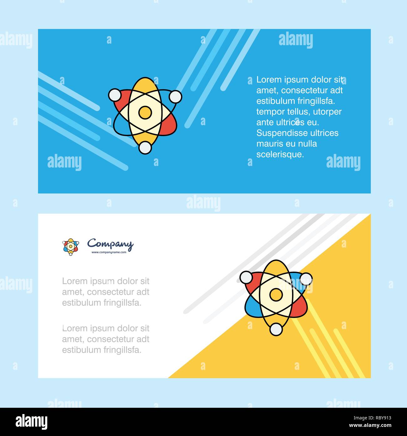 Nuclear abstract corporate business banner template, horizontal ...
