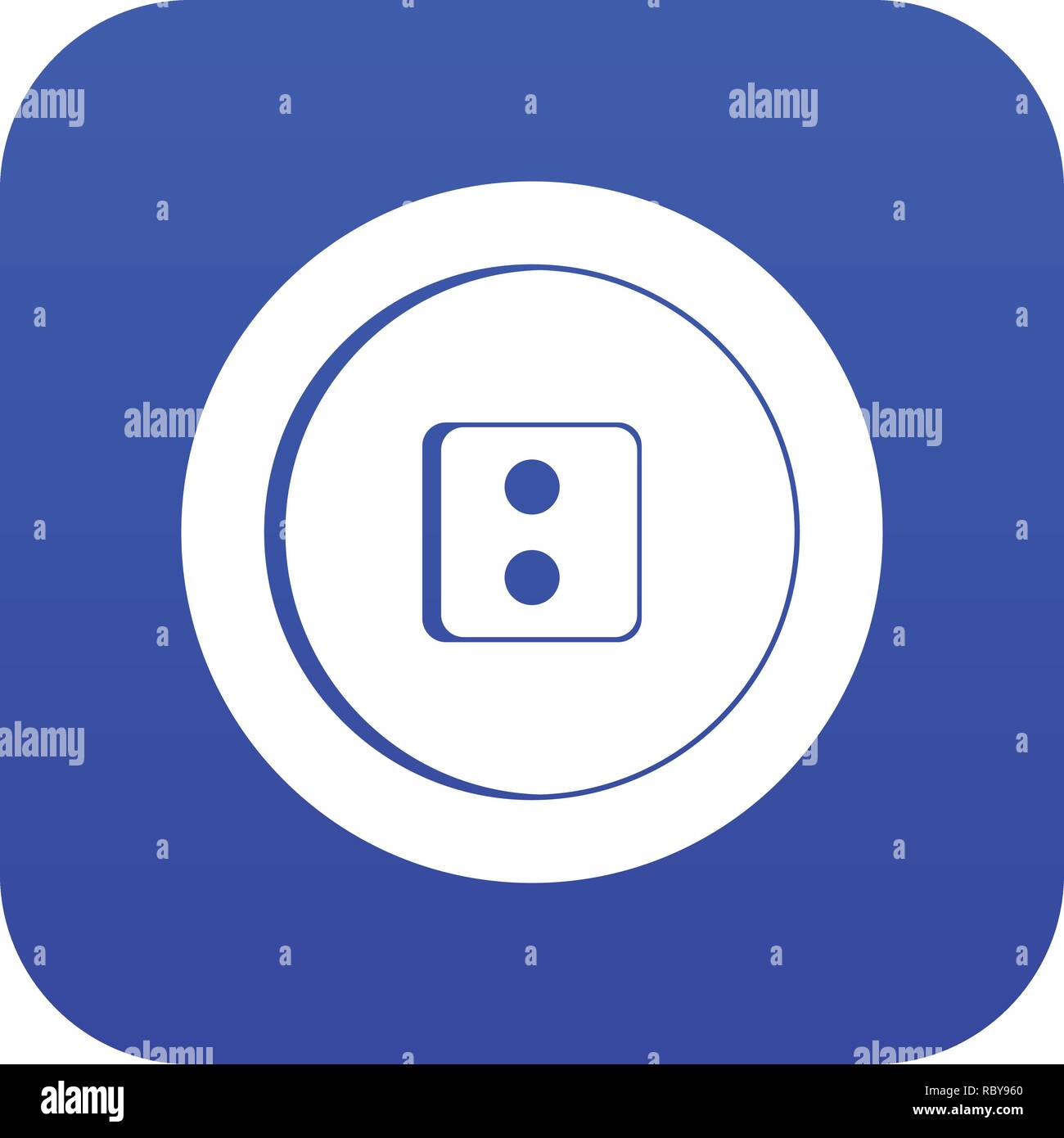 Dress round button icon digital blue Stock Vector Image & Art - Alamy