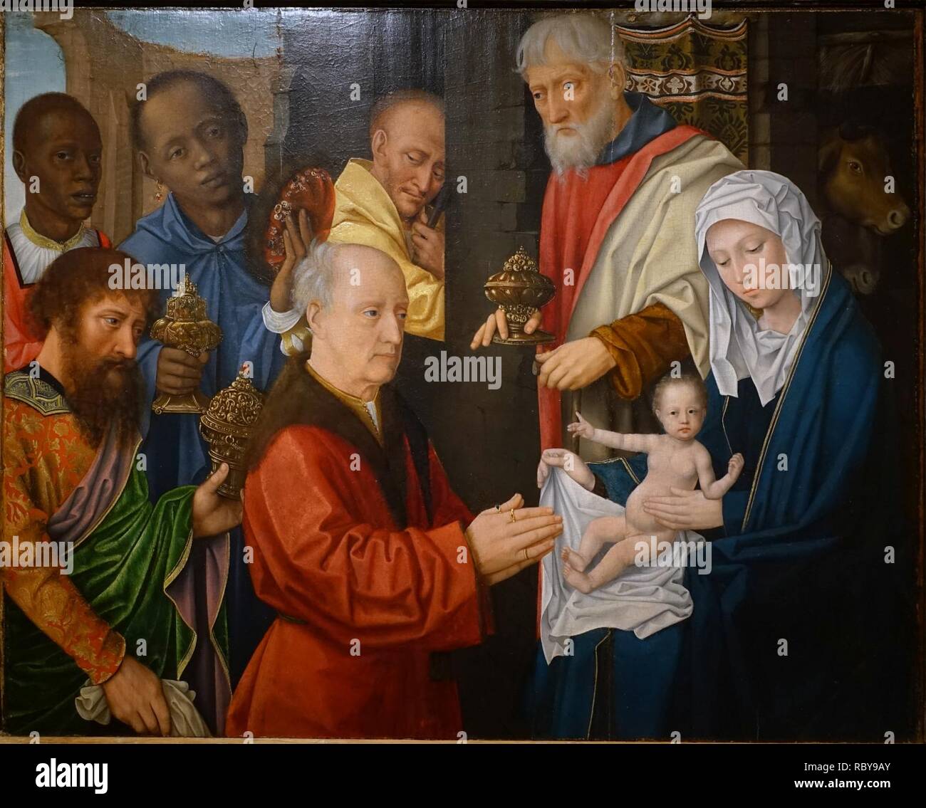 Adoration of the Magi, by the workshop of Gerard David, Netherlandish, c. 1514, oil on wood ...