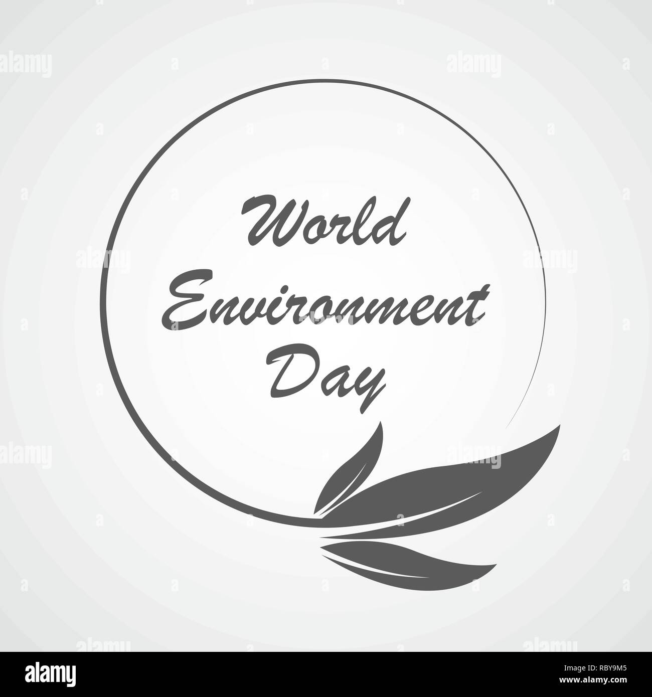 World Environment Day, lettering with leaves on light background ...