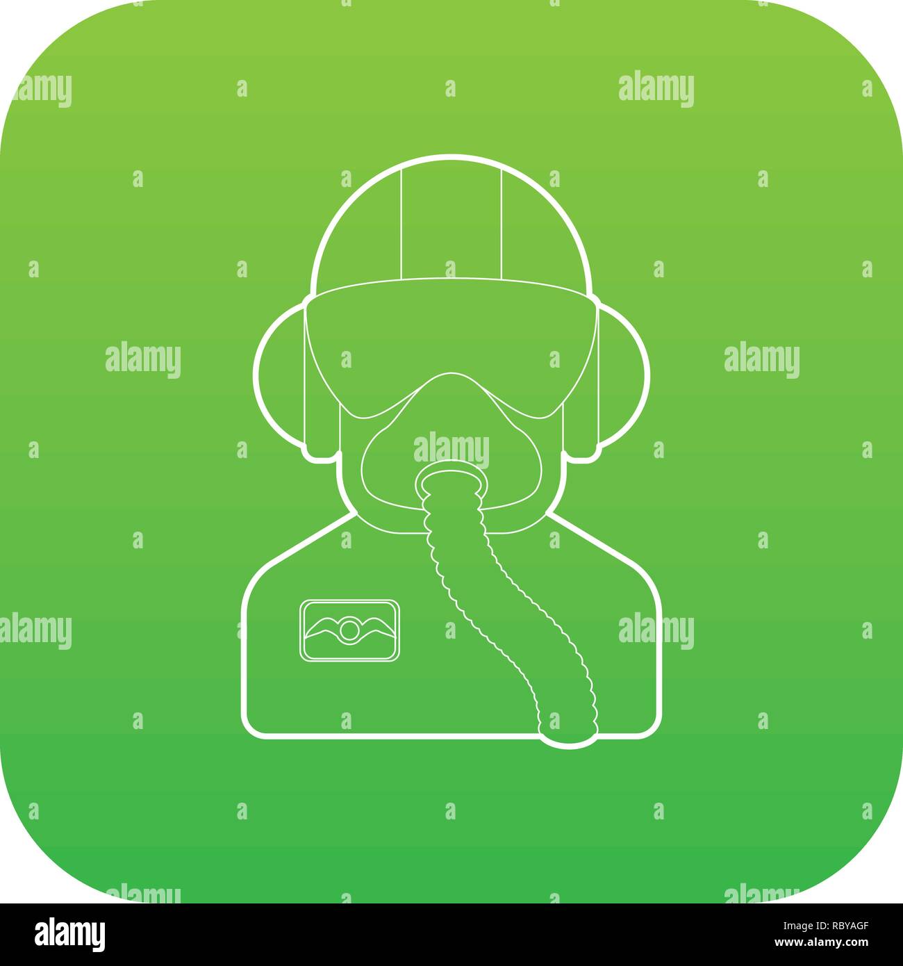 Pilot icon green vector Stock Vector Image & Art - Alamy
