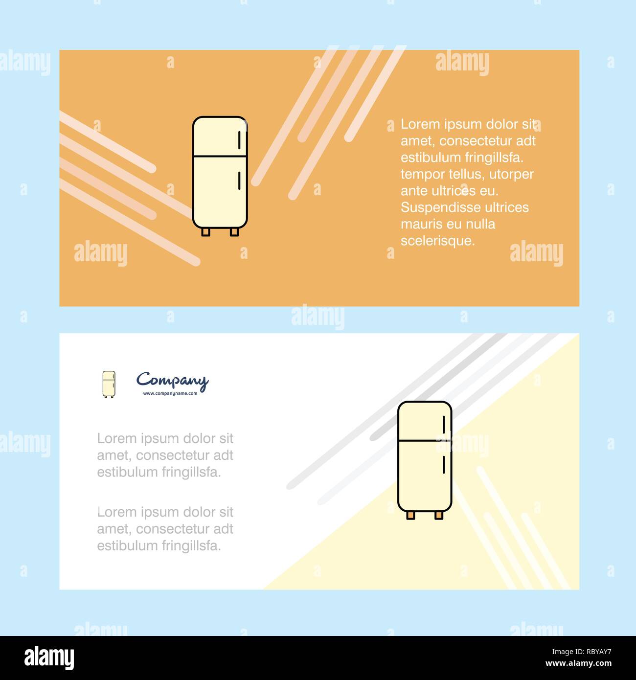 Fridge abstract corporate business banner template, horizontal ...
