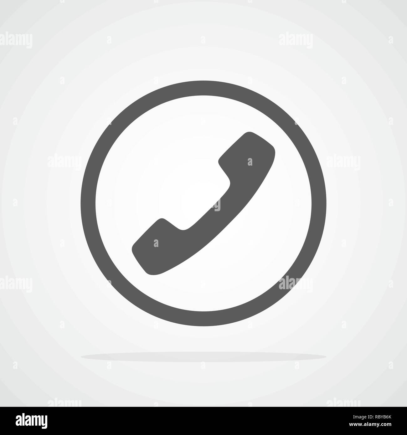 Phone icon in flat style. Vector illustration. Telephone symbol ...
