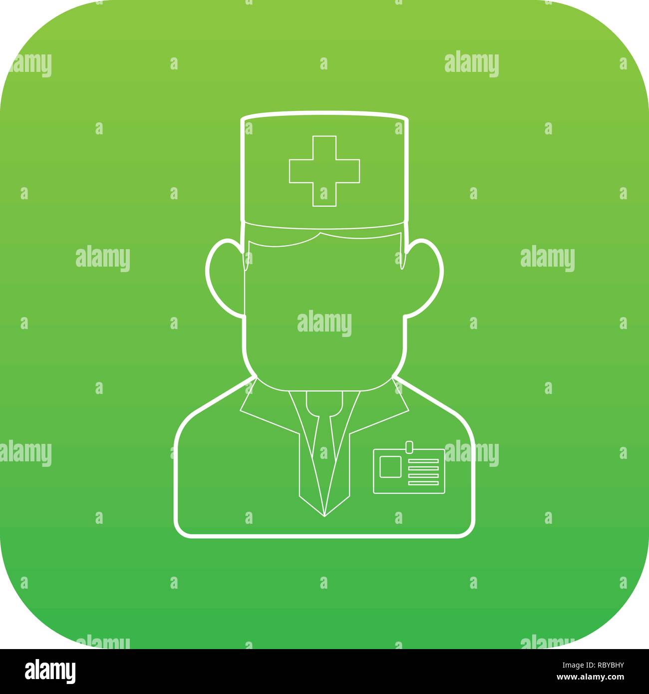 Doctor icon green vector Stock Vector Image & Art - Alamy