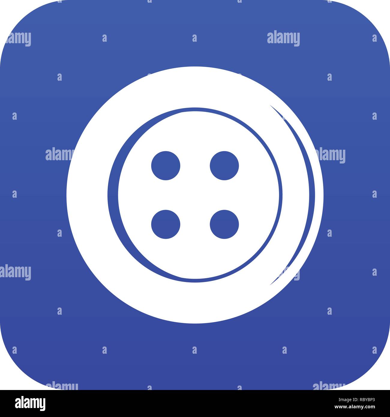 Sewing button icon digital blue Stock Vector Image & Art - Alamy