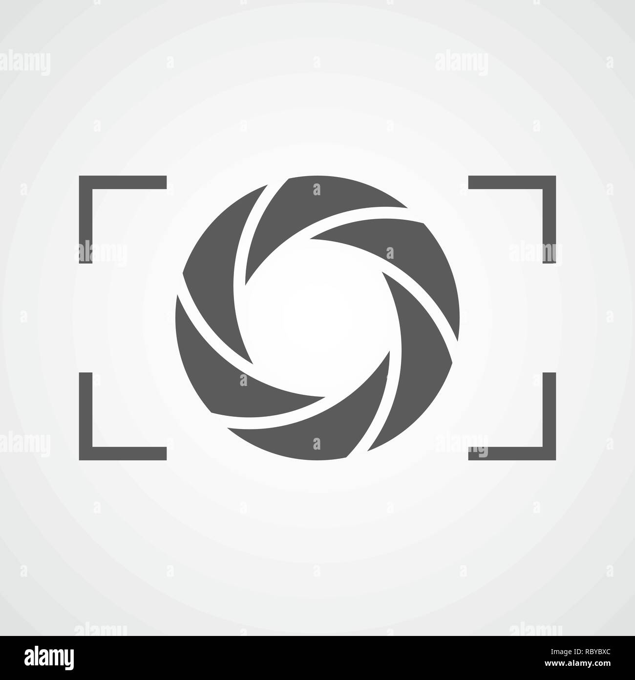 Focus icon. Vector illustration. Aperture diaphragm icon. Camera icon ...