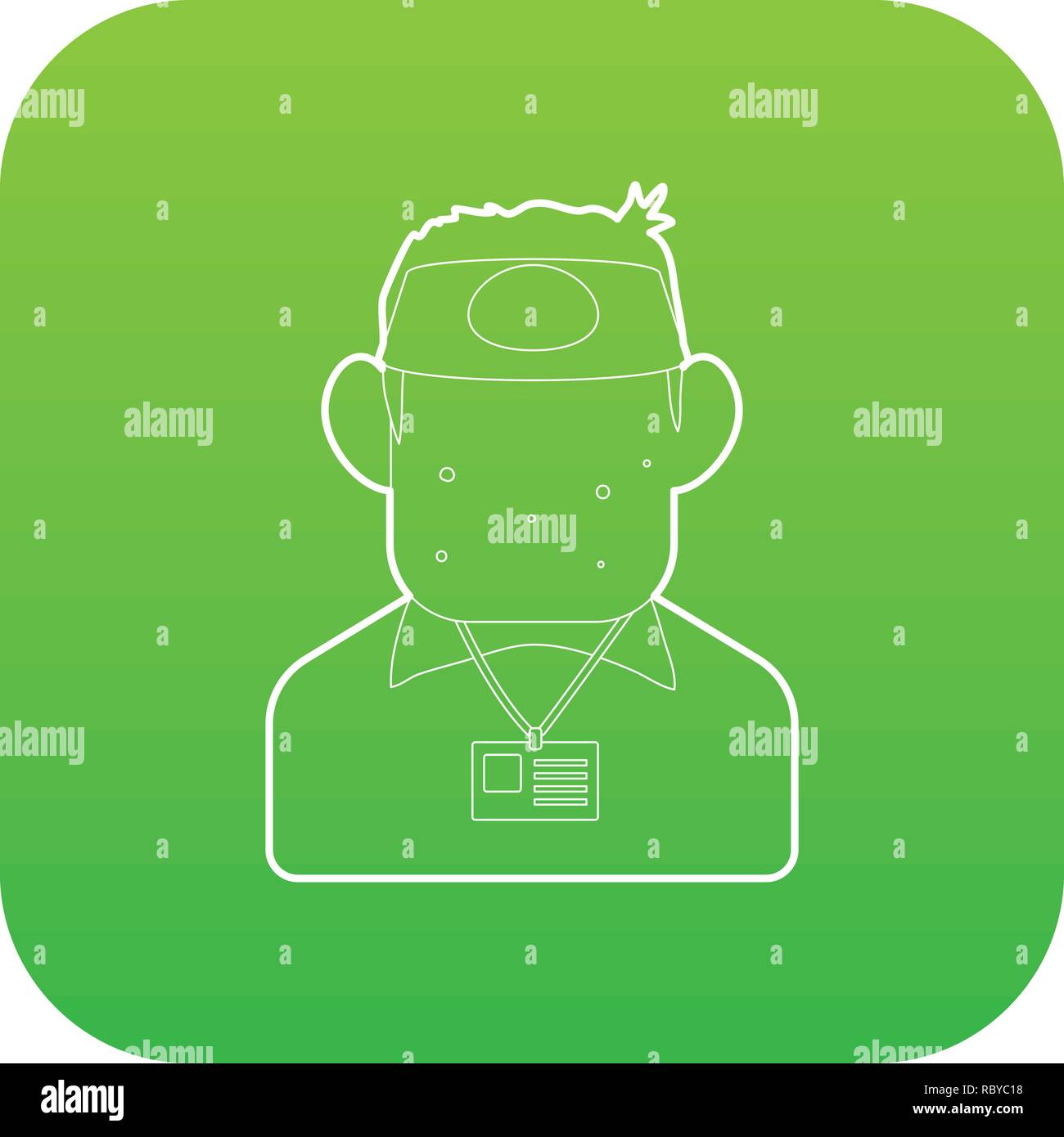 Salesman icon green vector Stock Vector Image & Art - Alamy