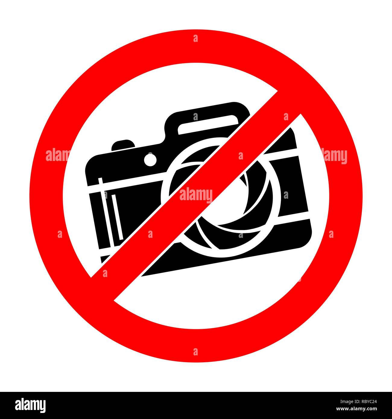No Photo camera sign. Vector illustration. No photography sign ...