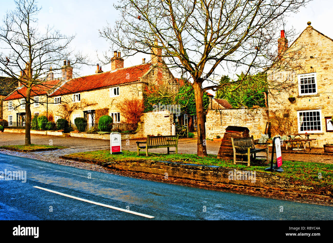 Cottages, Coxwold, North Yorkshire, England Stock Photo - Alamy