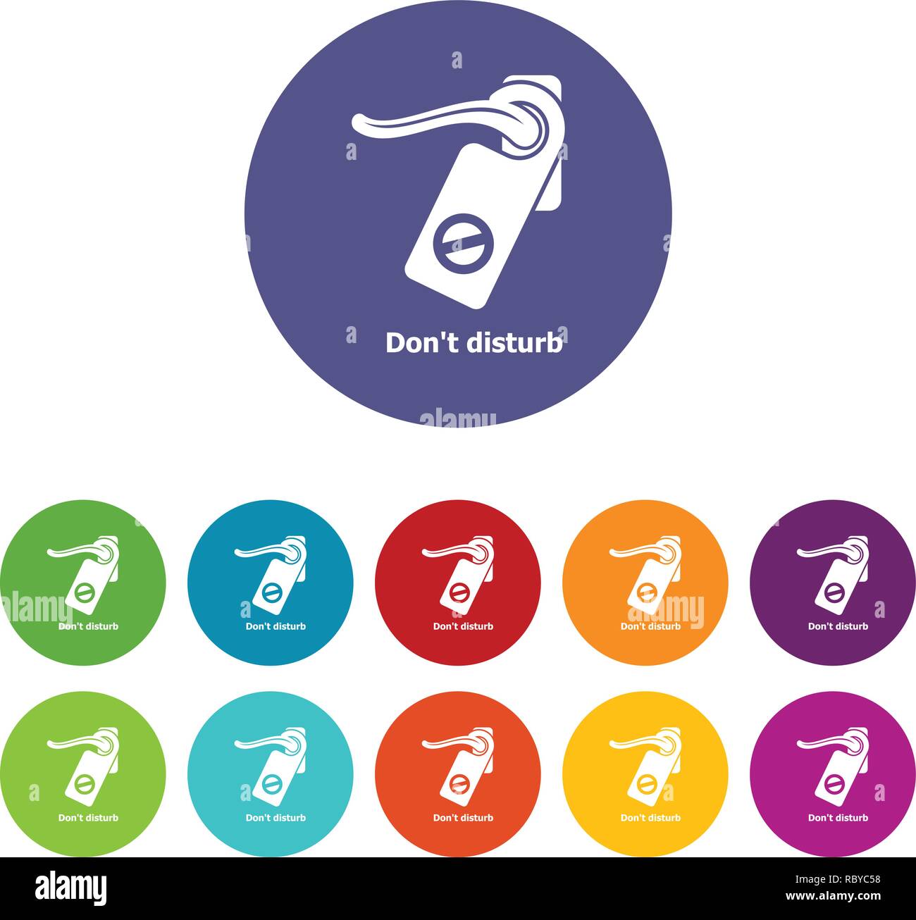 Do Not Disturb Icons Set Vector Color Stock Vector Image And Art Alamy