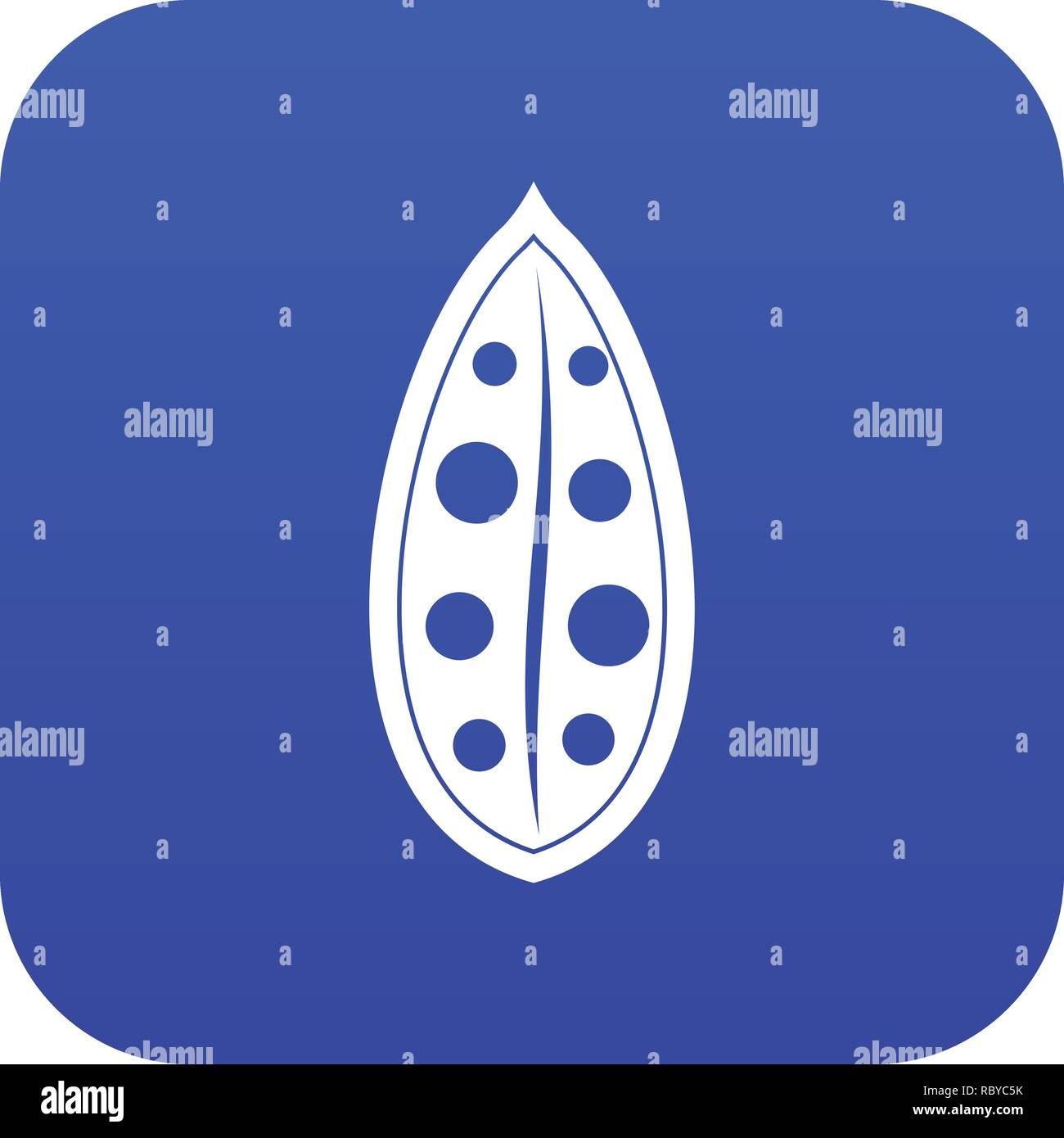 Cocoa pod icon digital blue Stock Vector Image & Art - Alamy