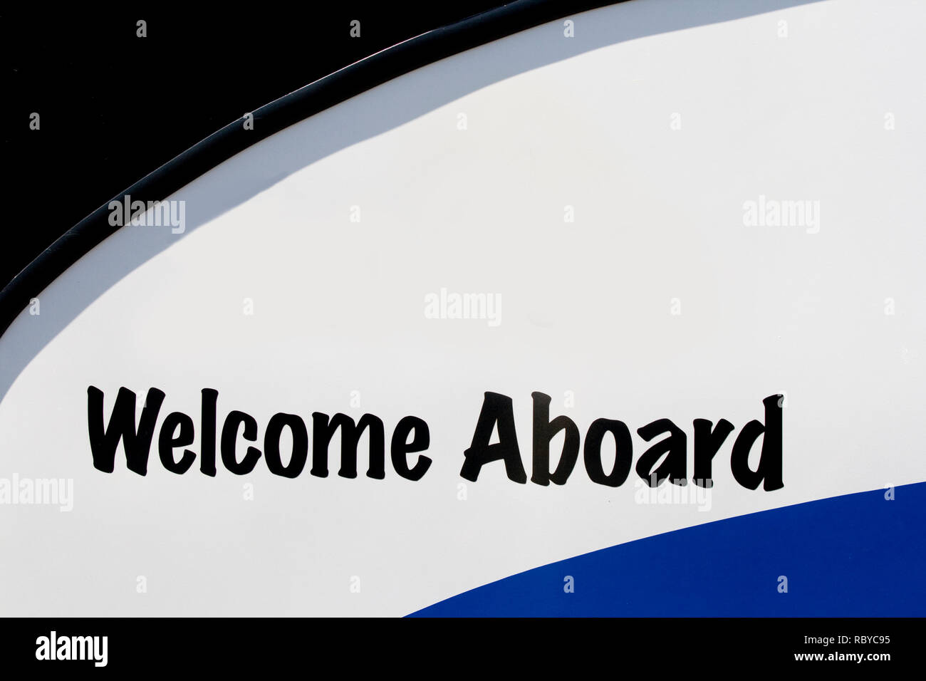 Welcome aboard the bus hi-res stock photography and images - Alamy
