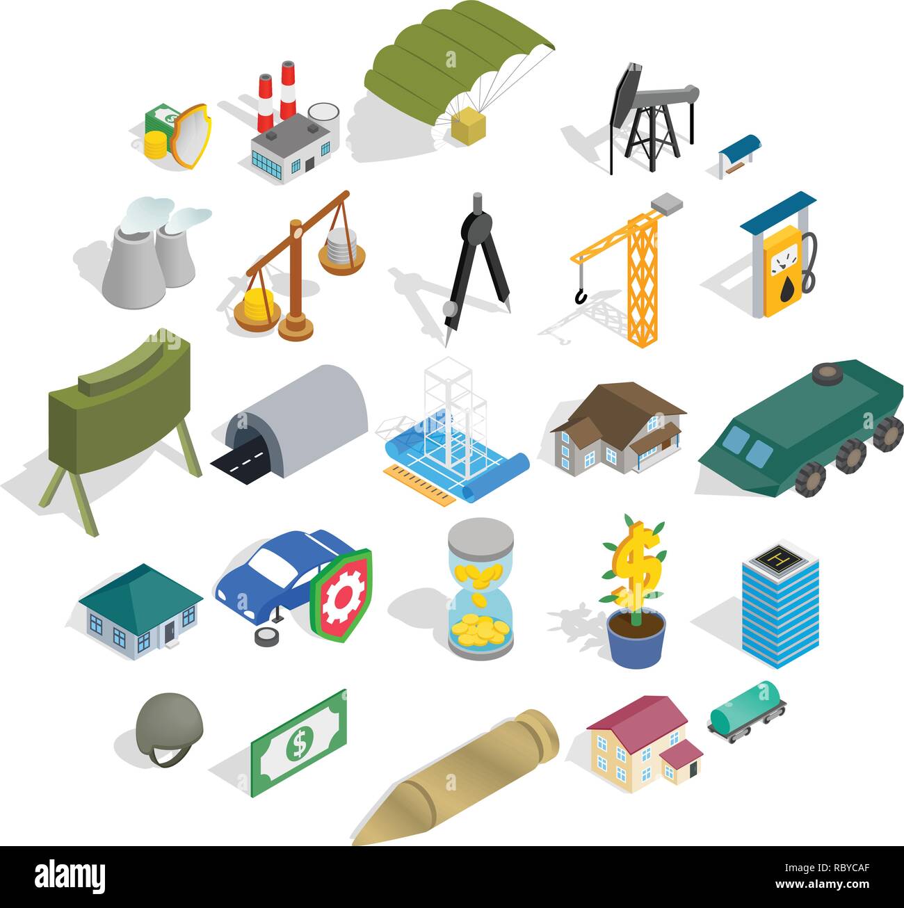 Small business icons set, isometric style Stock Vector Image & Art - Alamy