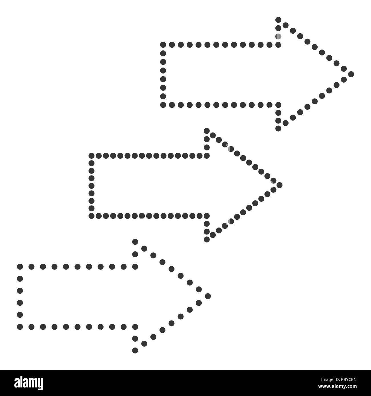 Dotted arrows hi-res stock photography and images - Alamy