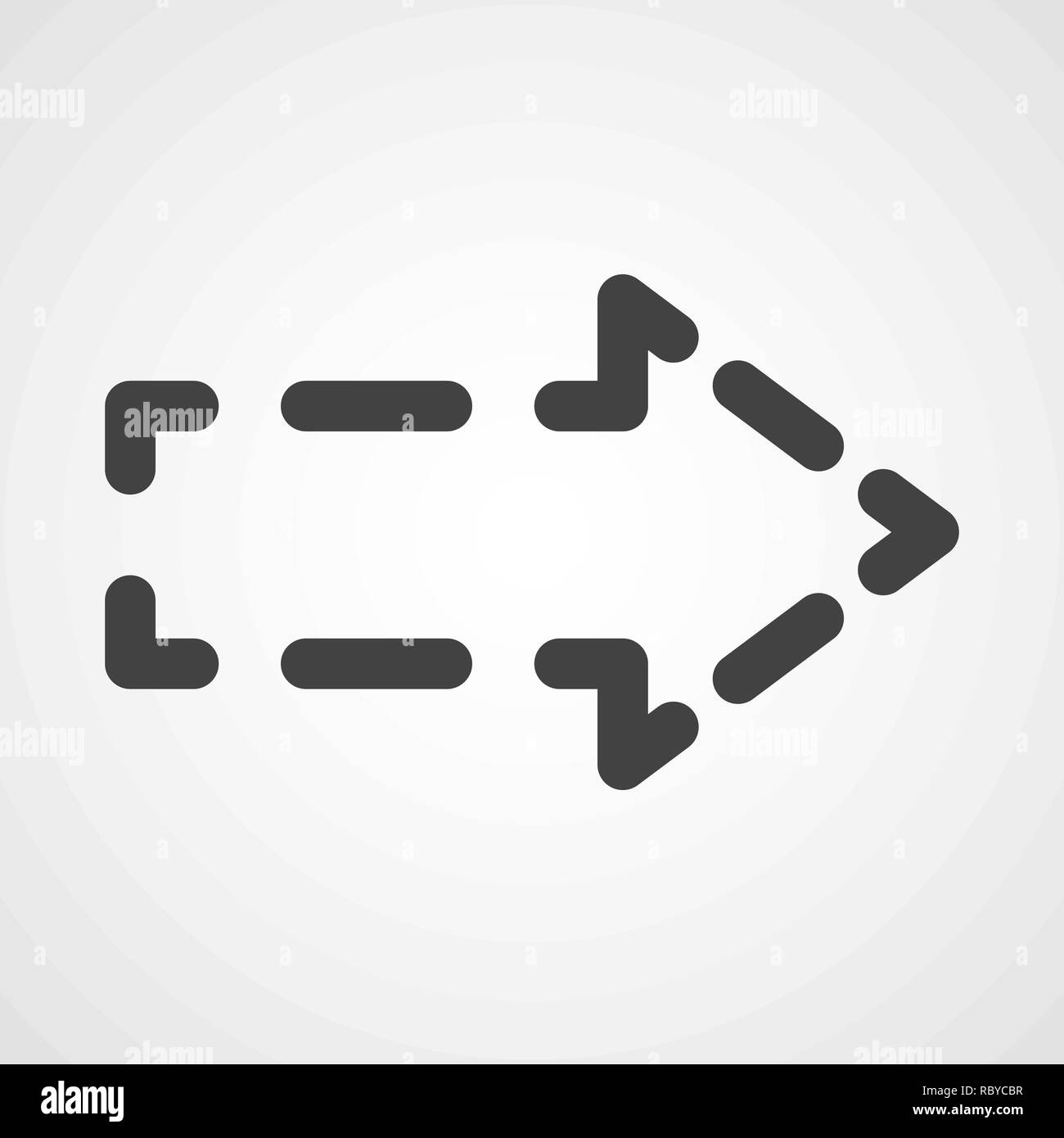 Black dotted arrow. Vector illustration. Arrow right isolated Stock ...