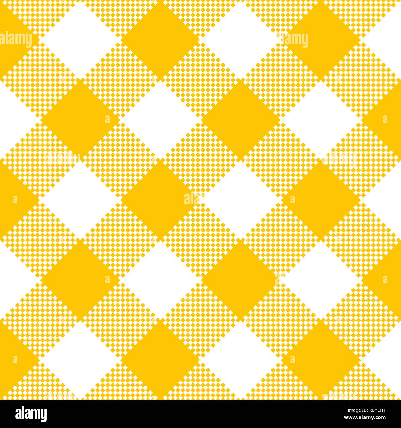 Yellow fabric texture. Vector illustration. Flat tablecloth pattern ...