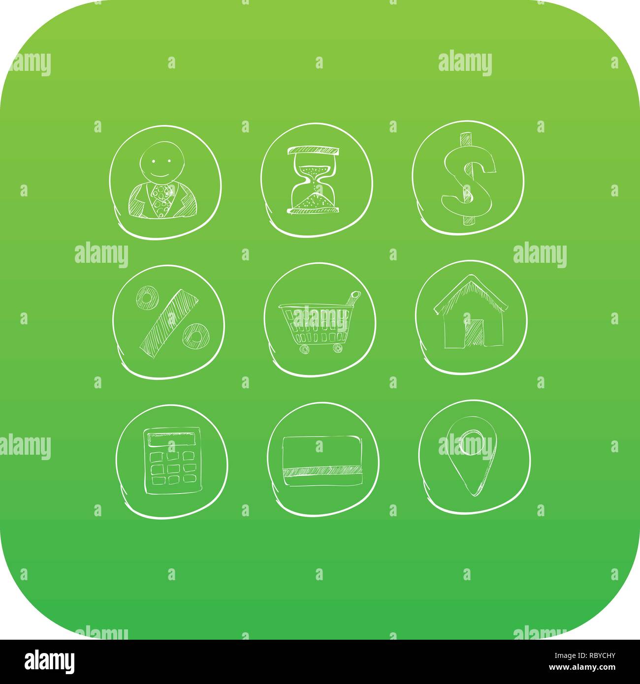Shop icon green vector Stock Vector Image & Art - Alamy