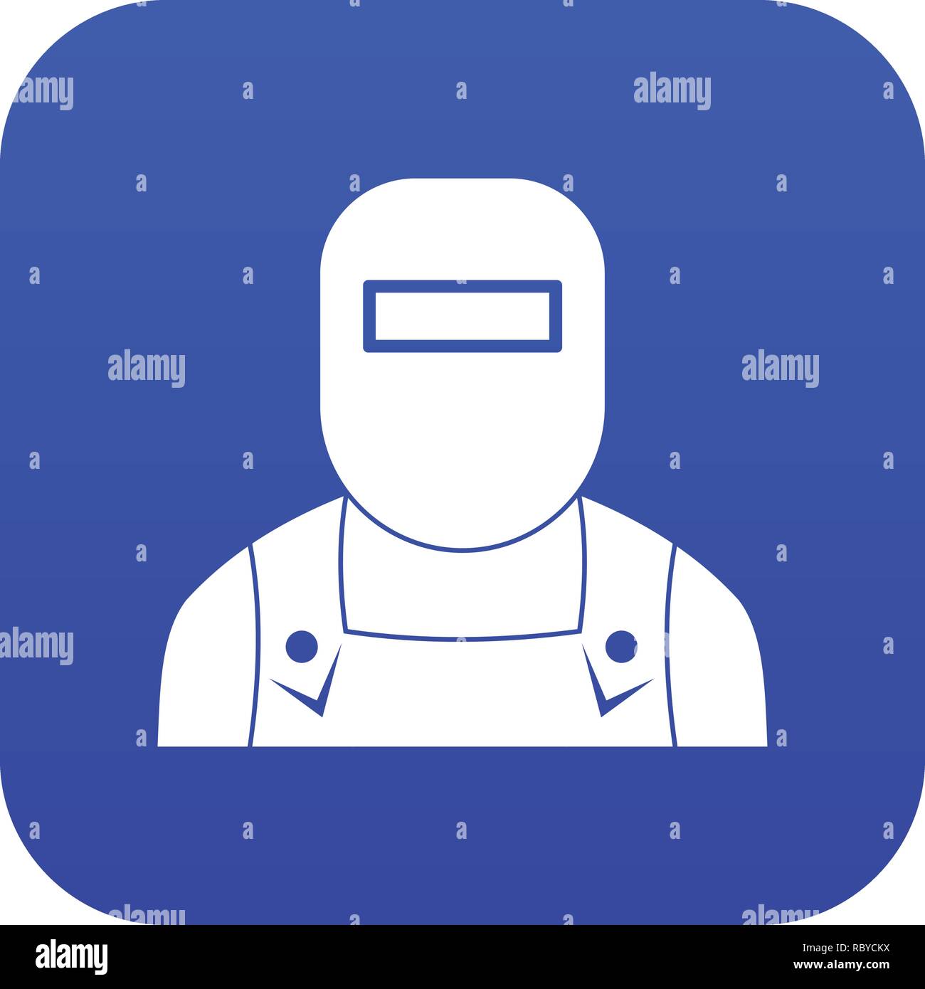 Welder icon digital blue Stock Vector Image & Art - Alamy