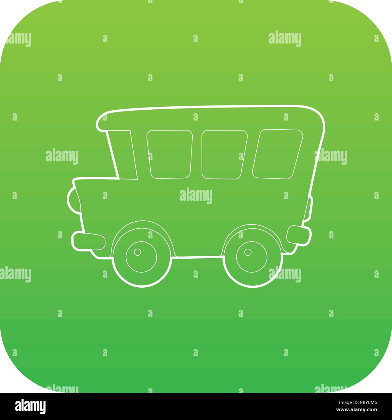 School bus icon green vector Stock Vector Image & Art - Alamy
