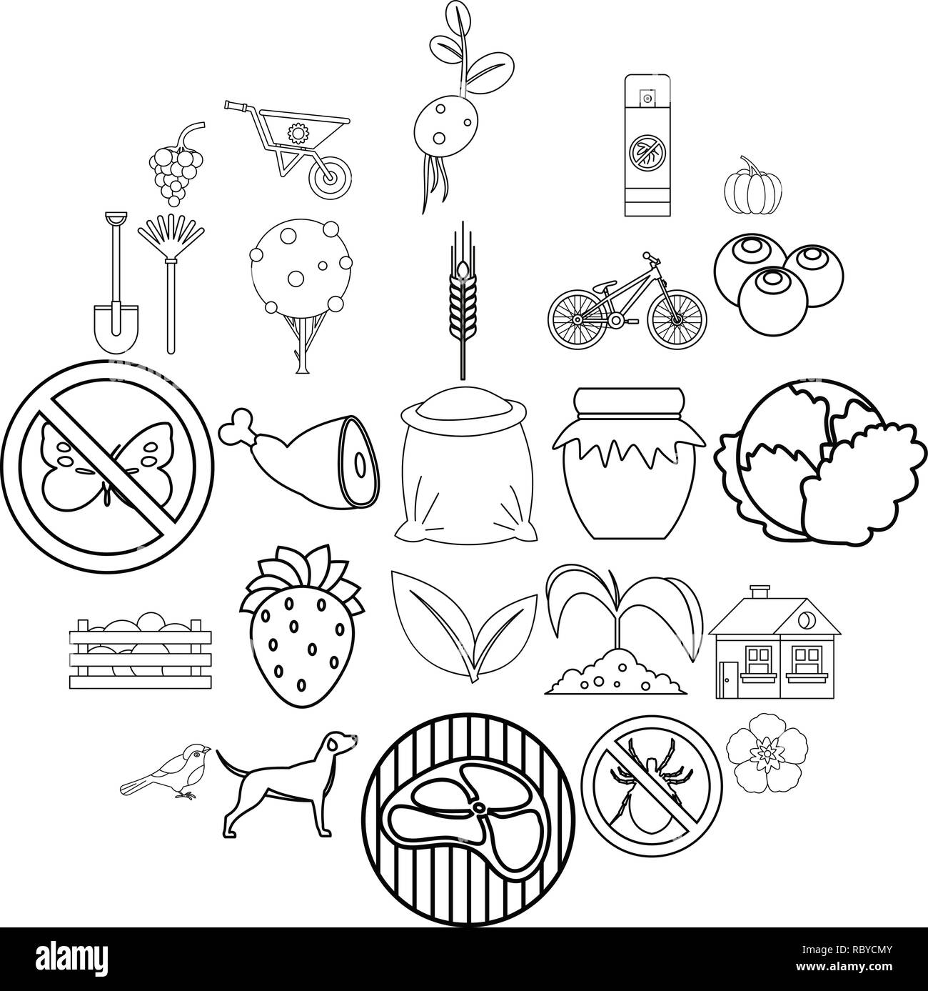 Colony icons set, outline style Stock Vector Image & Art - Alamy