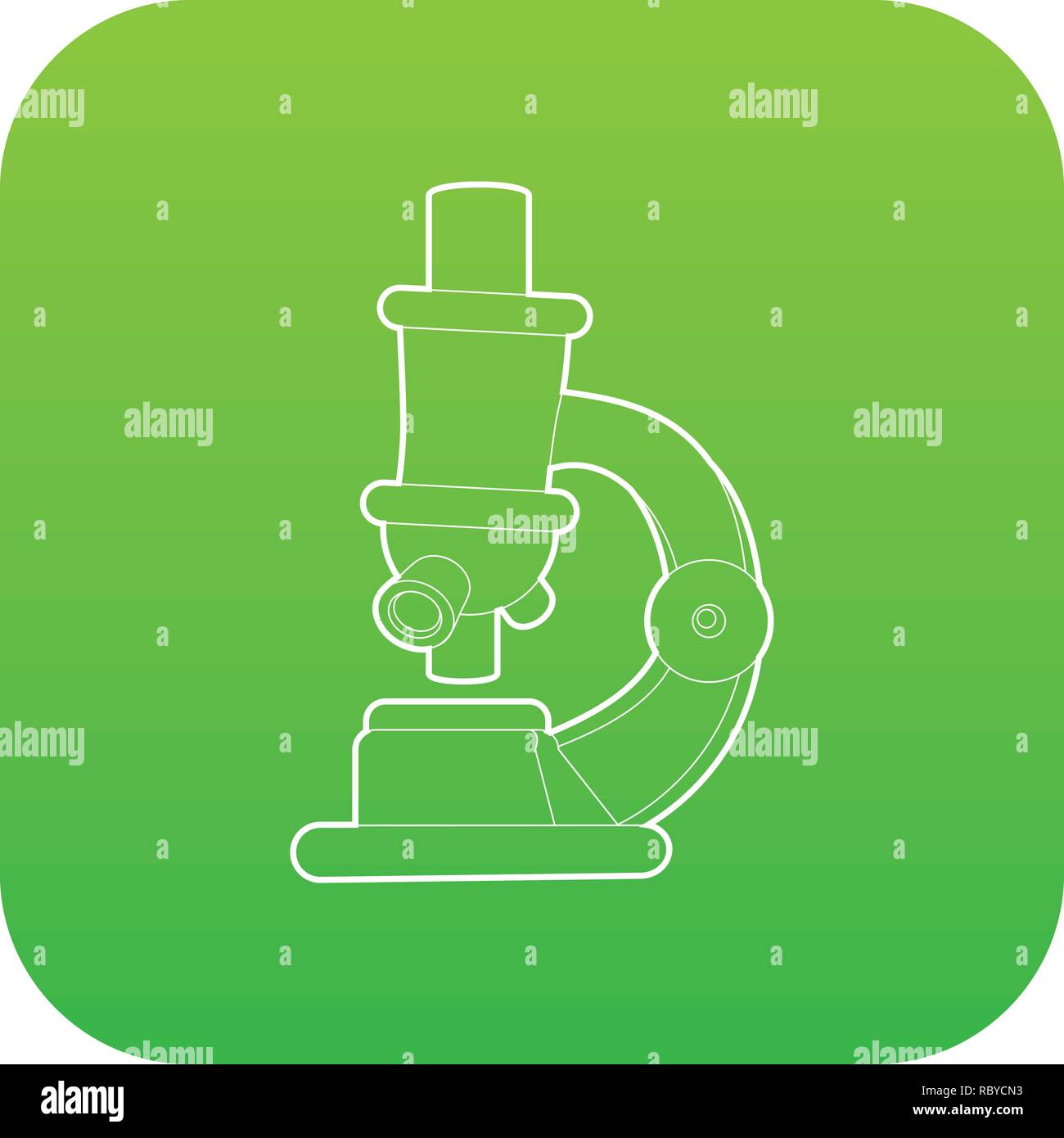 Microscope icon green vector Stock Vector Image & Art - Alamy