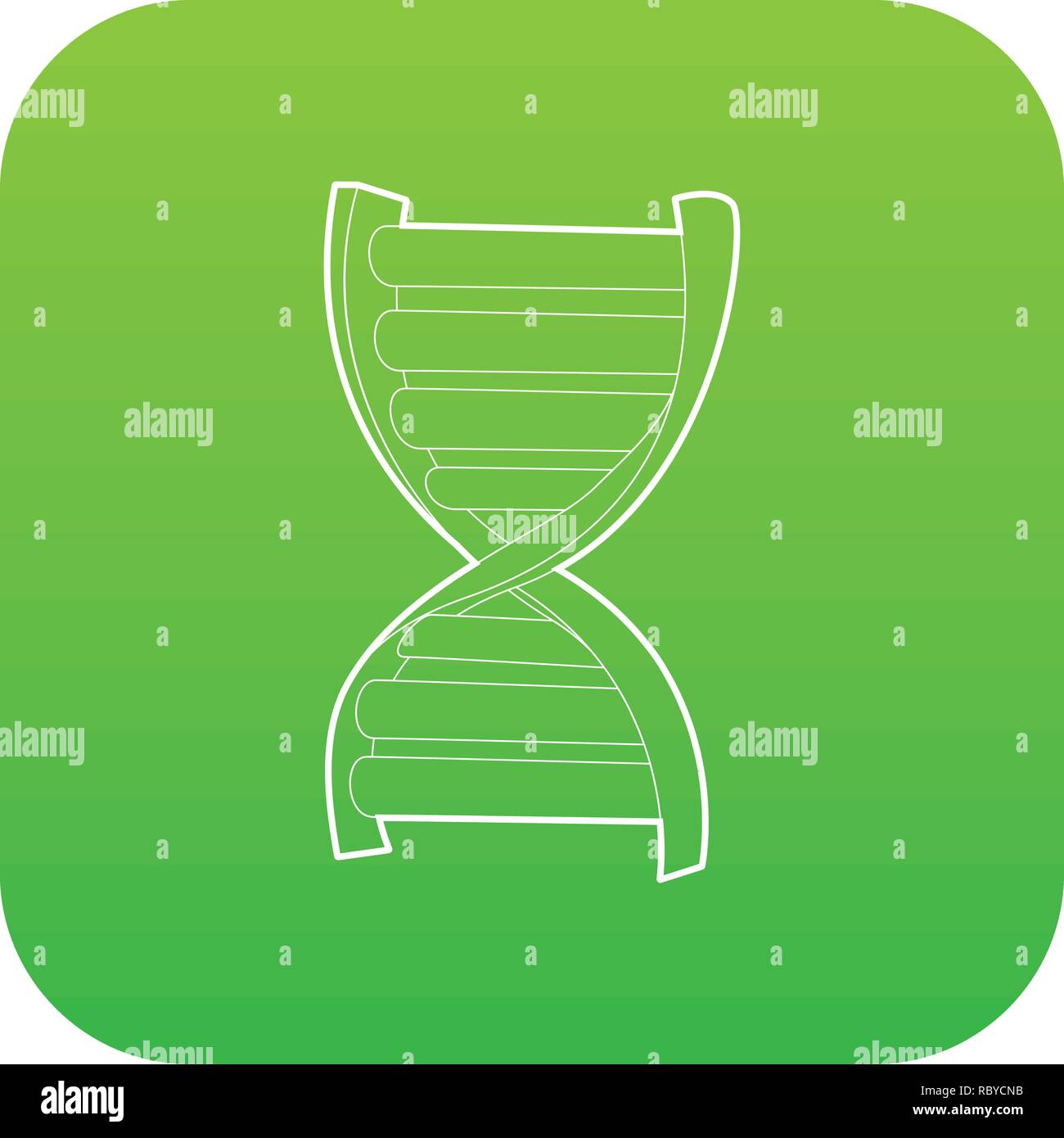 DNA strand icon green vector Stock Vector Image & Art - Alamy