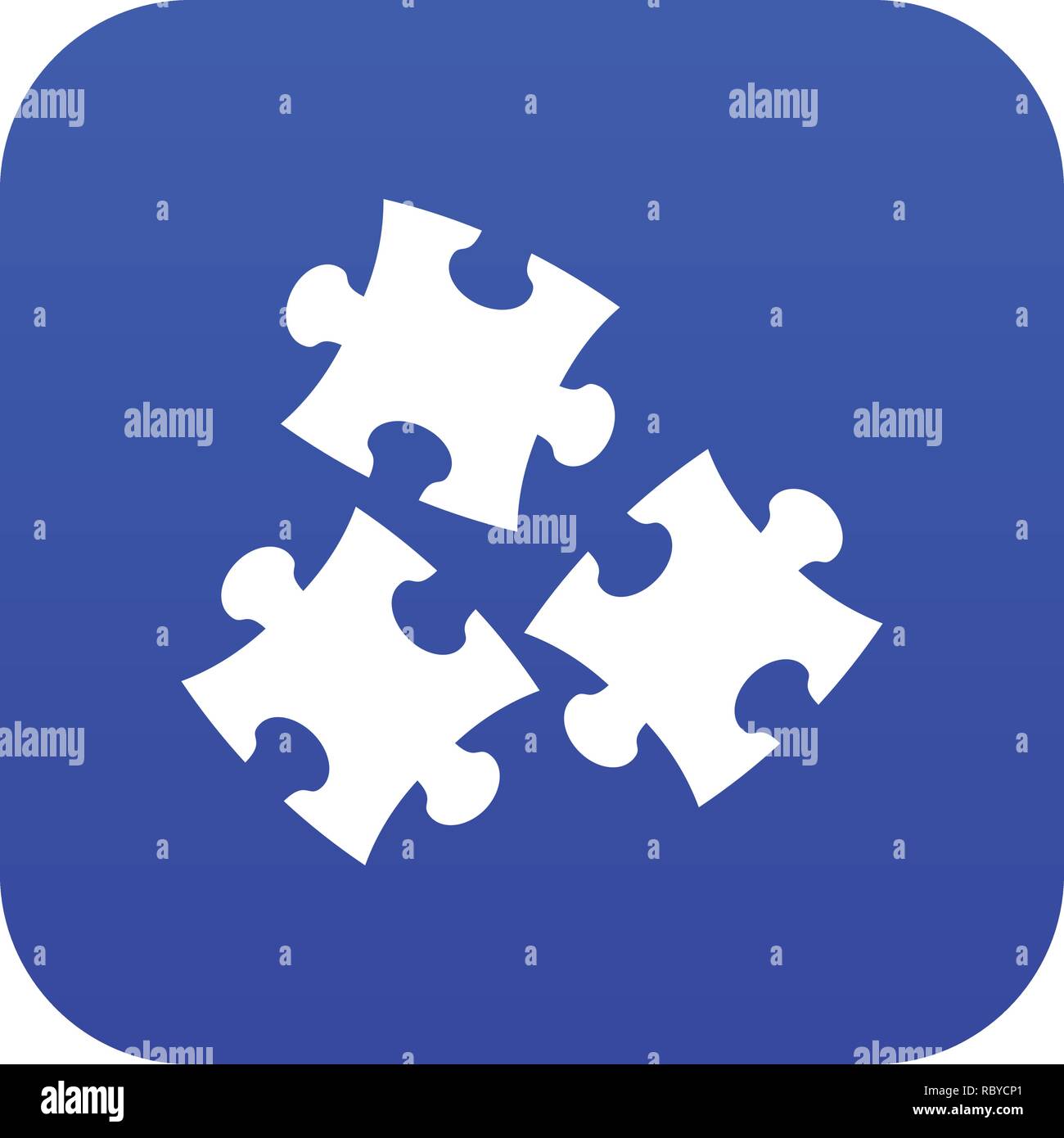 Puzzle icon digital blue Stock Vector Image & Art - Alamy
