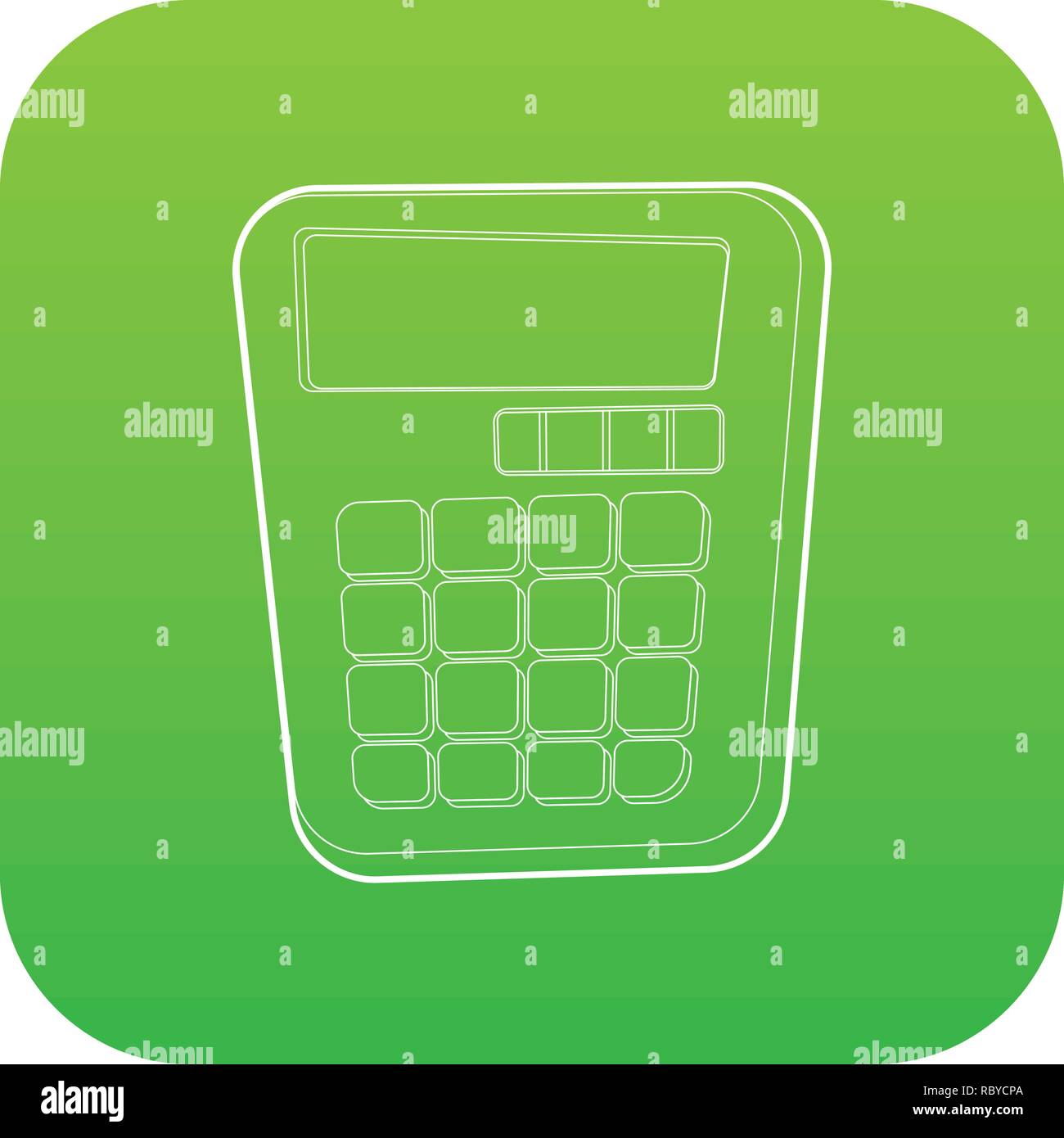 Calculator icon green vector Stock Vector Image & Art - Alamy