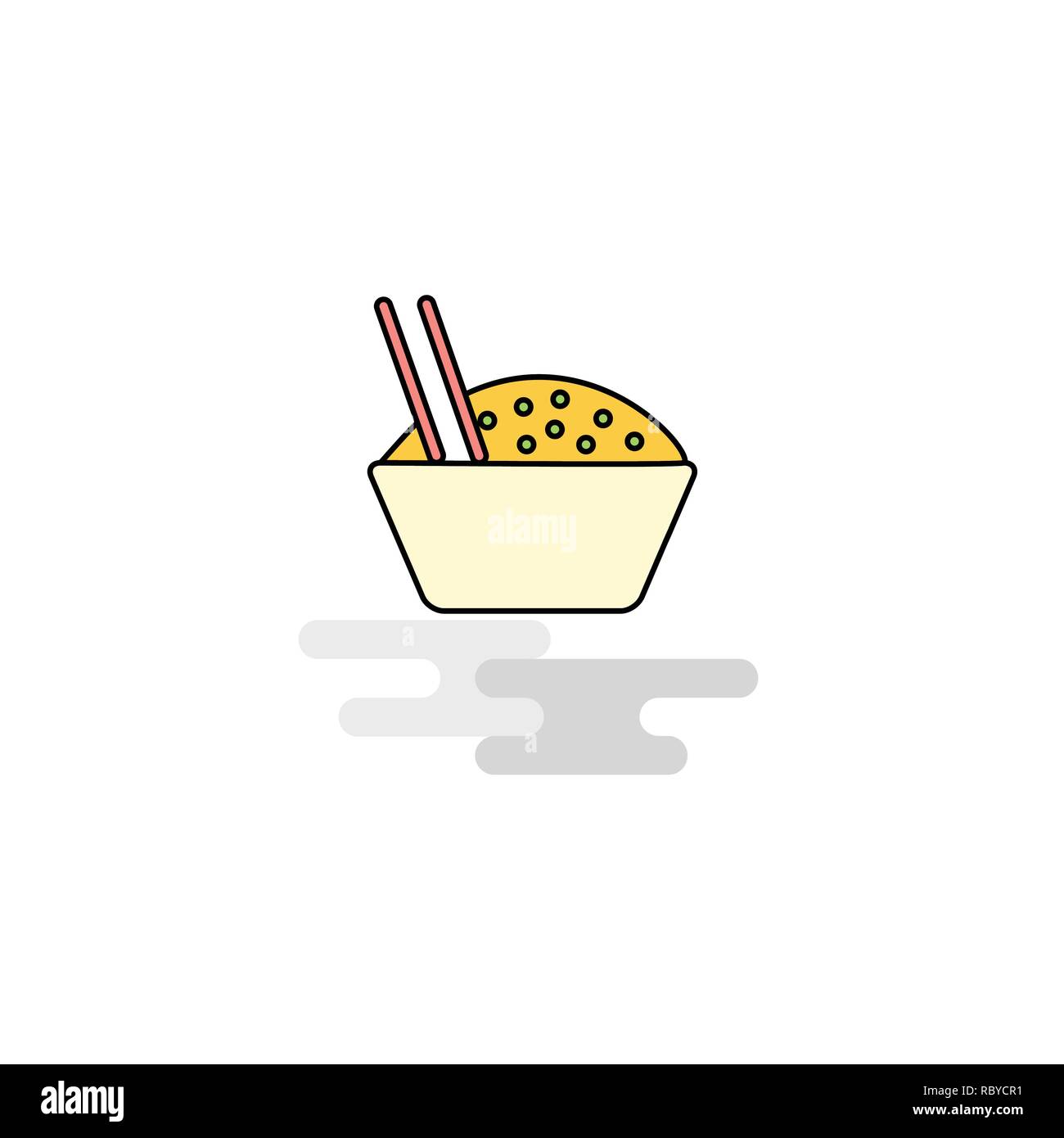 Flat Food bowl Icon. Vector Stock Vector Image & Art - Alamy