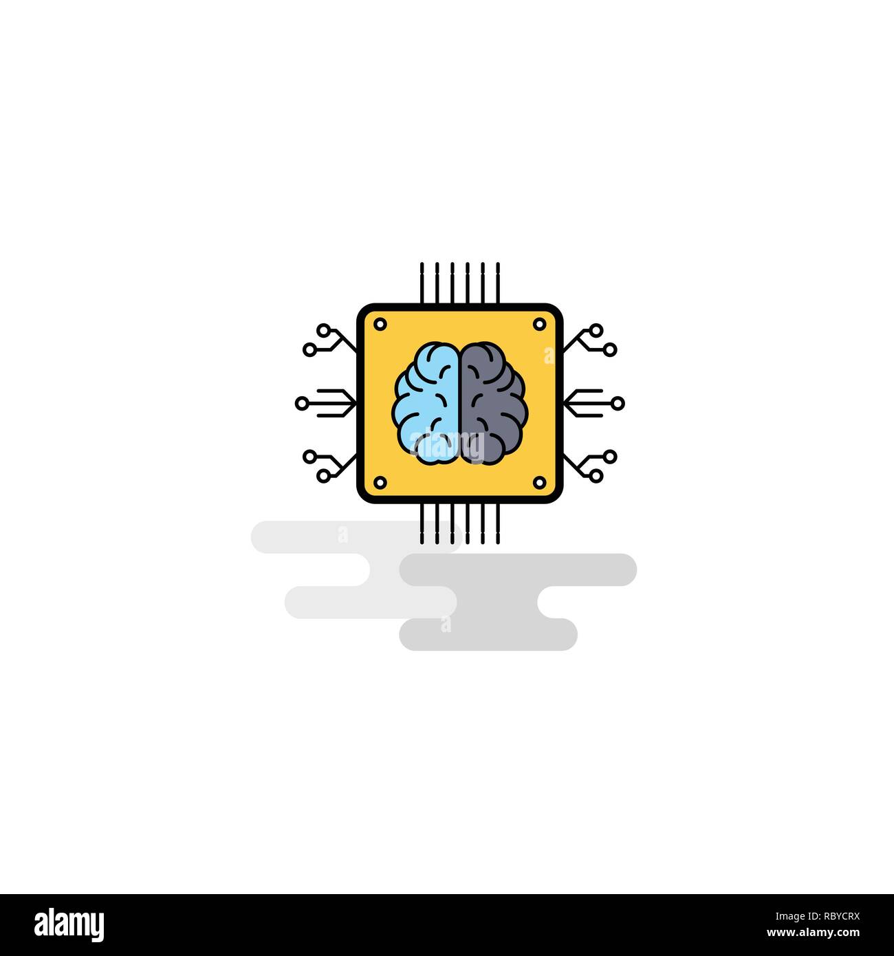 Flat Processor Icon. Vector Stock Vector Image & Art - Alamy