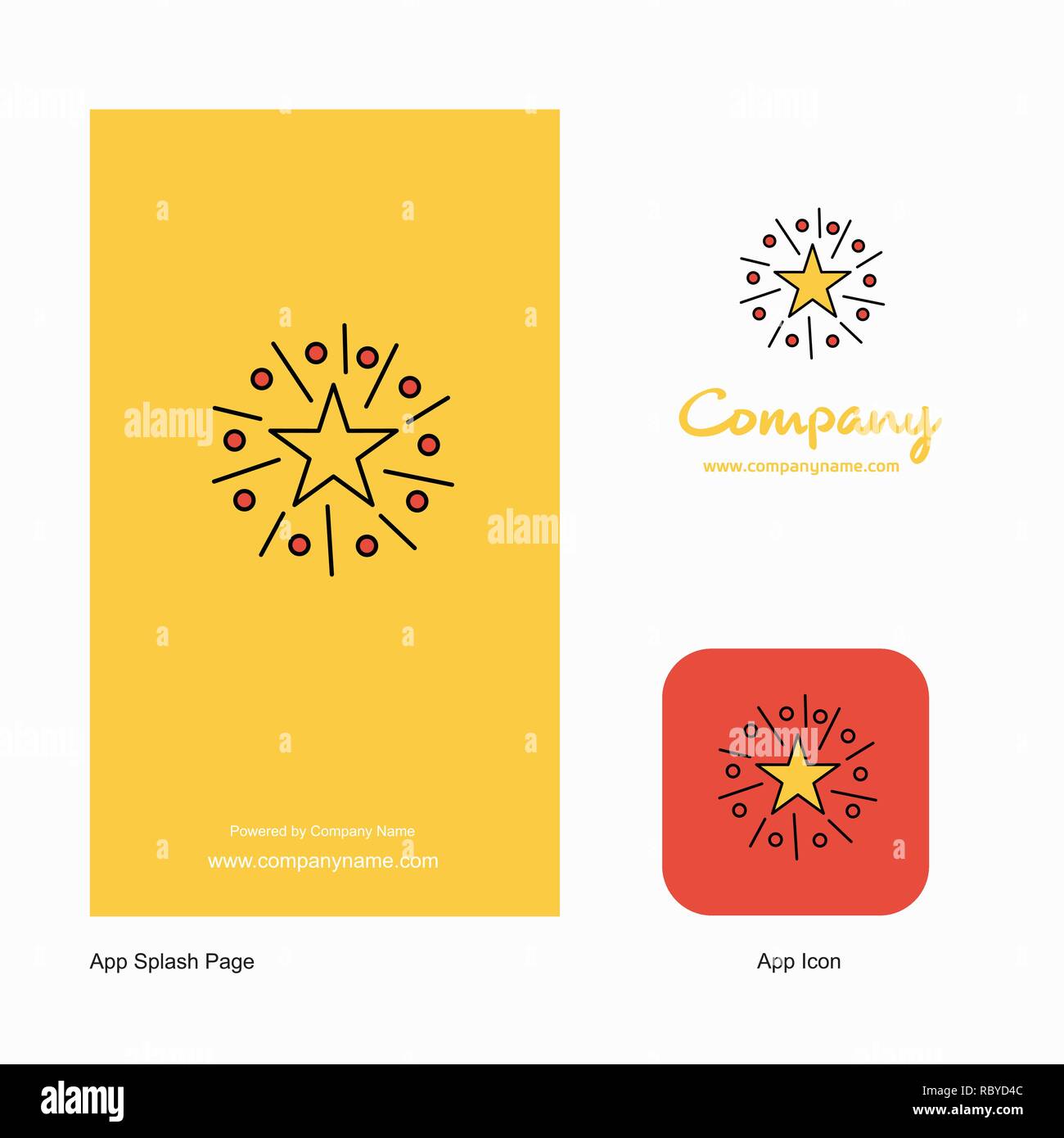 Star Company Logo App Icon and Splash Page Design. Creative Business ...