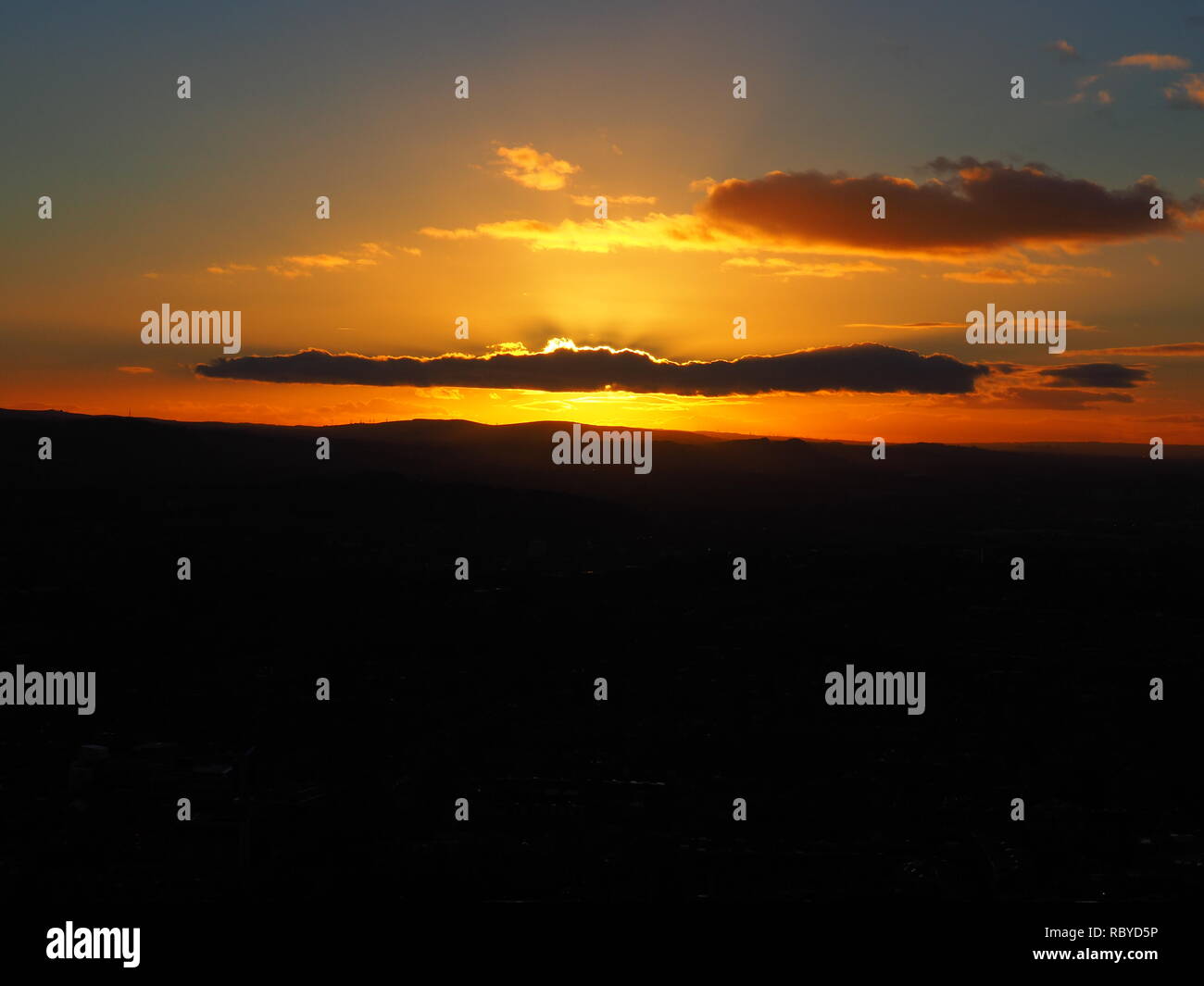 Sunset from the Arthur's seat - Edinburgh Stock Photo - Alamy