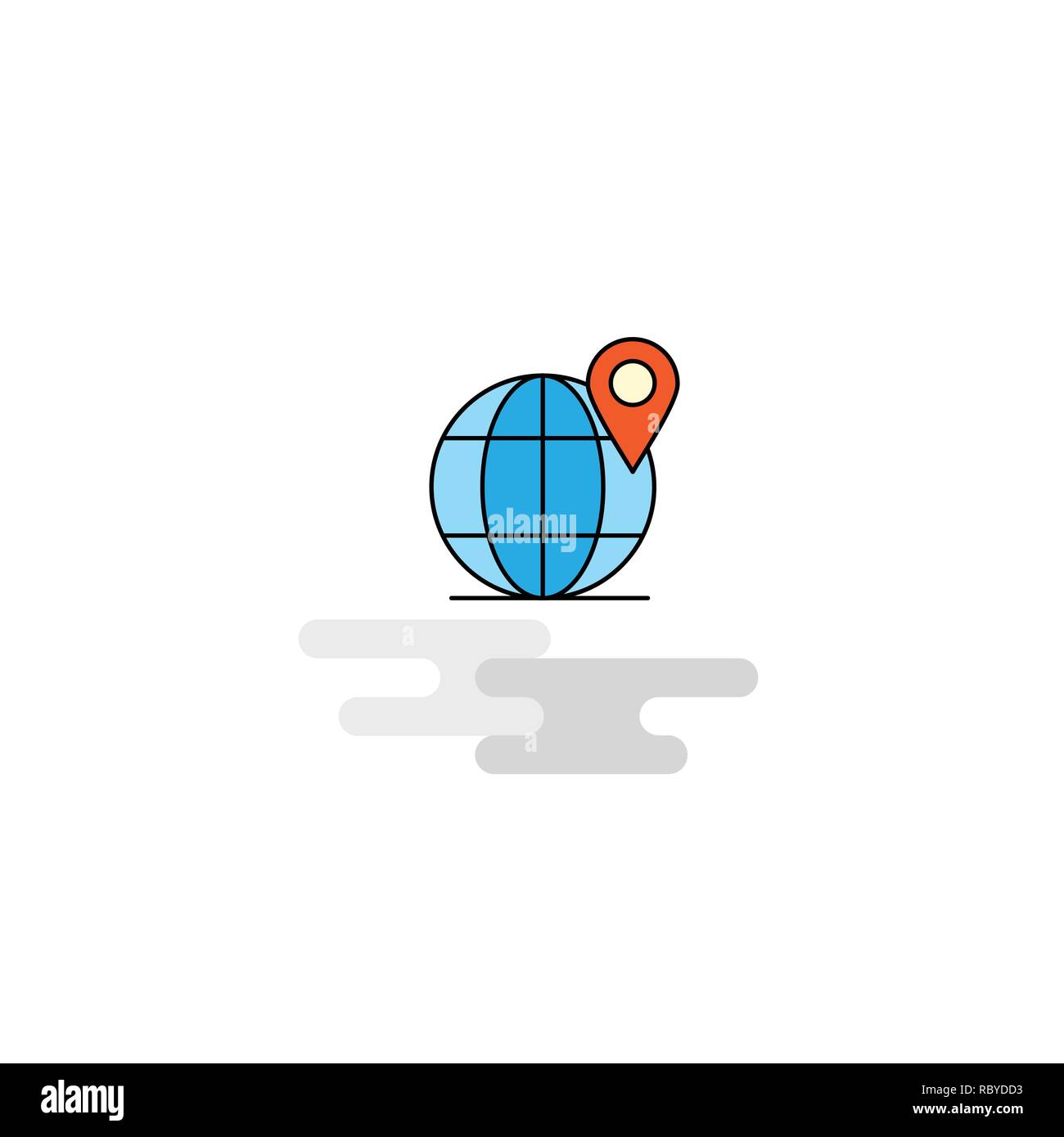 Flat Globe Icon. Vector Stock Vector Image & Art - Alamy