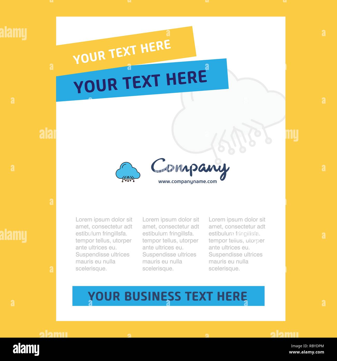 Cloud circuit Title Page Design for Company profile ,annual report ...