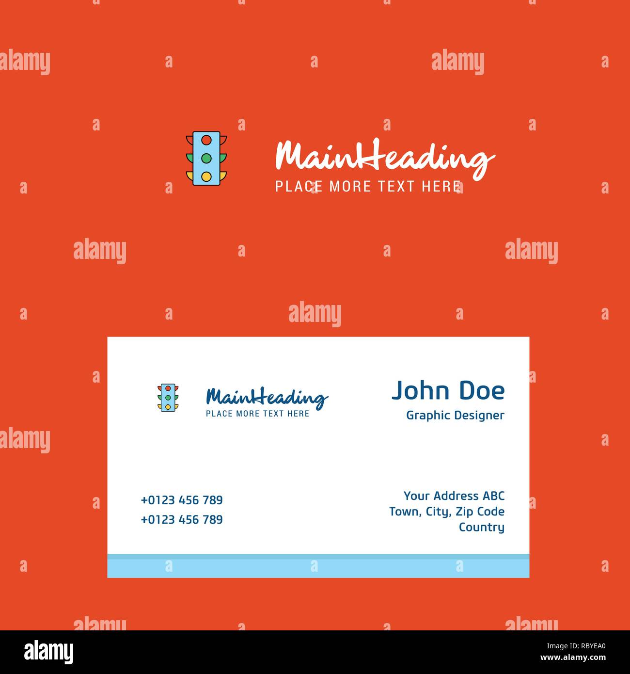 Traffic signals logo Design with business card template. Elegant ...