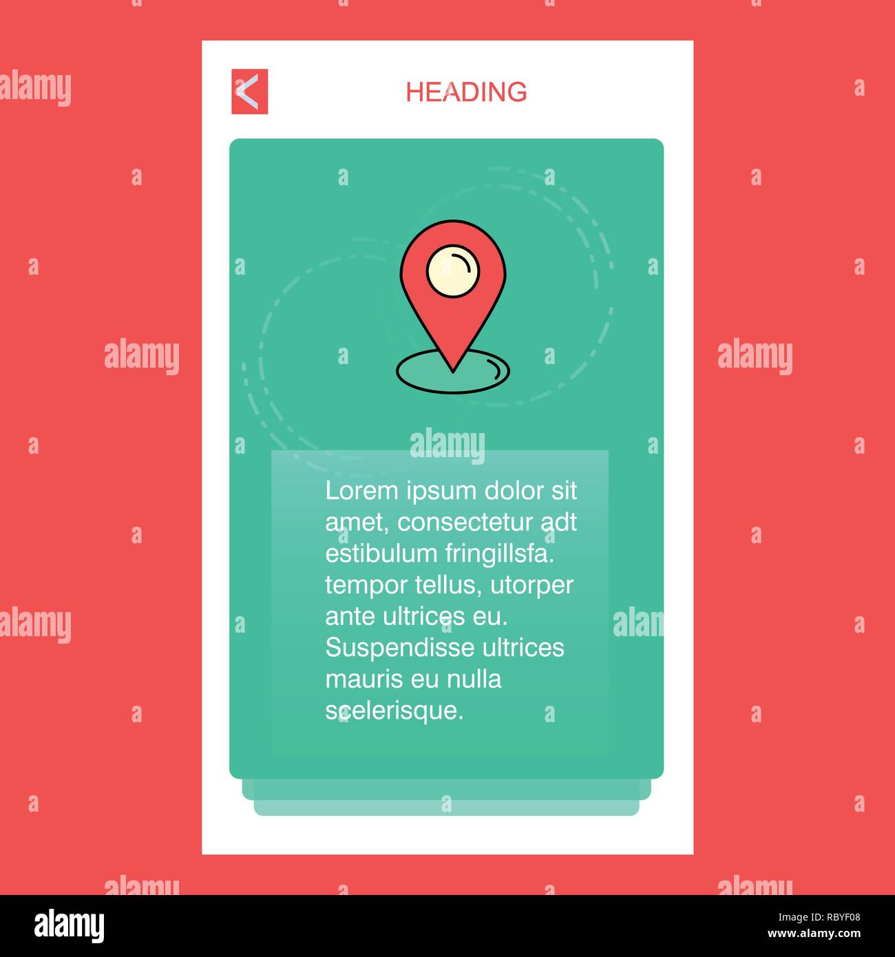 Map pointer mobile vertical banner design design. Vector Stock Vector ...