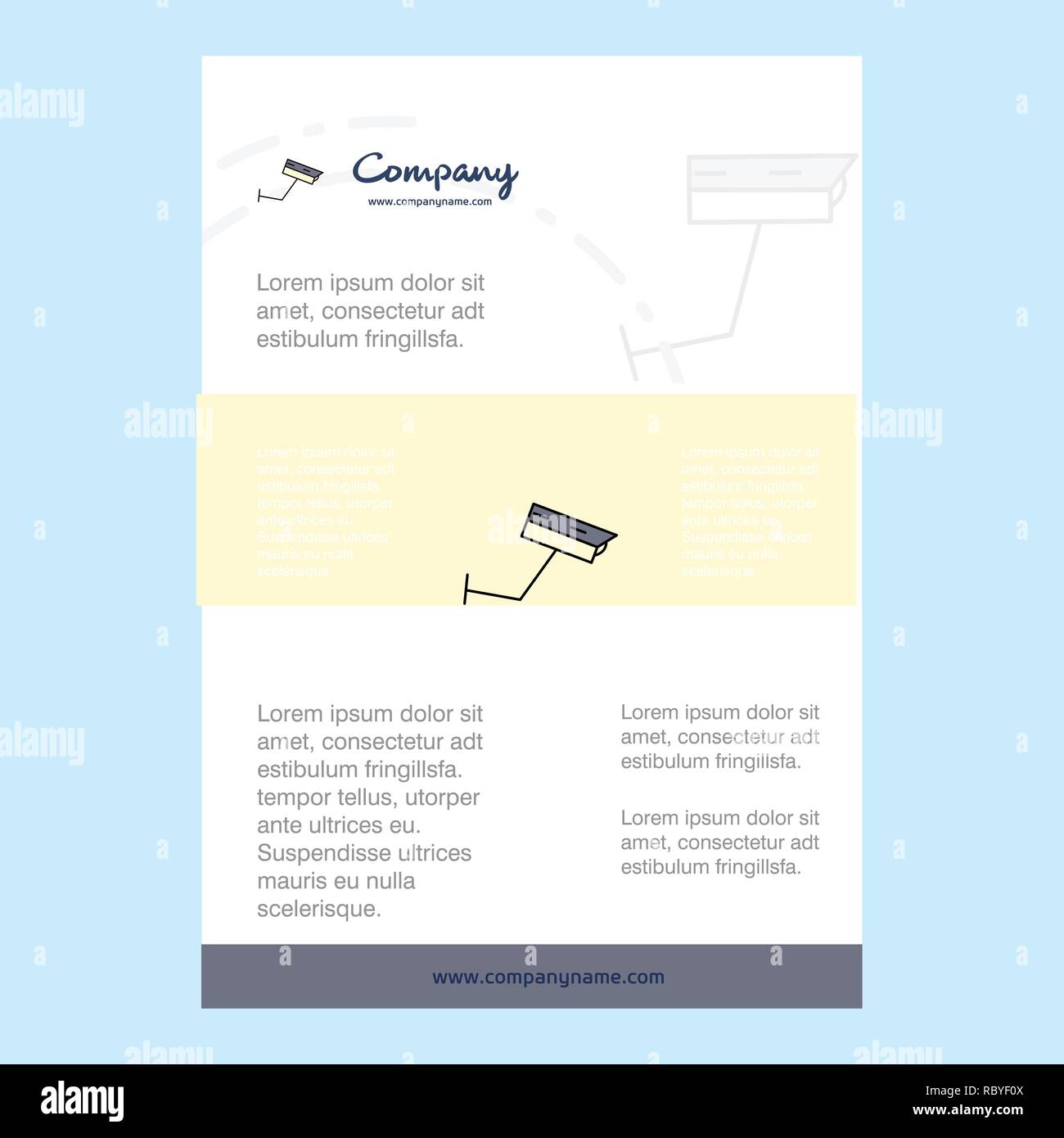 Template layout for CCTV comany profile ,annual report, presentations ...